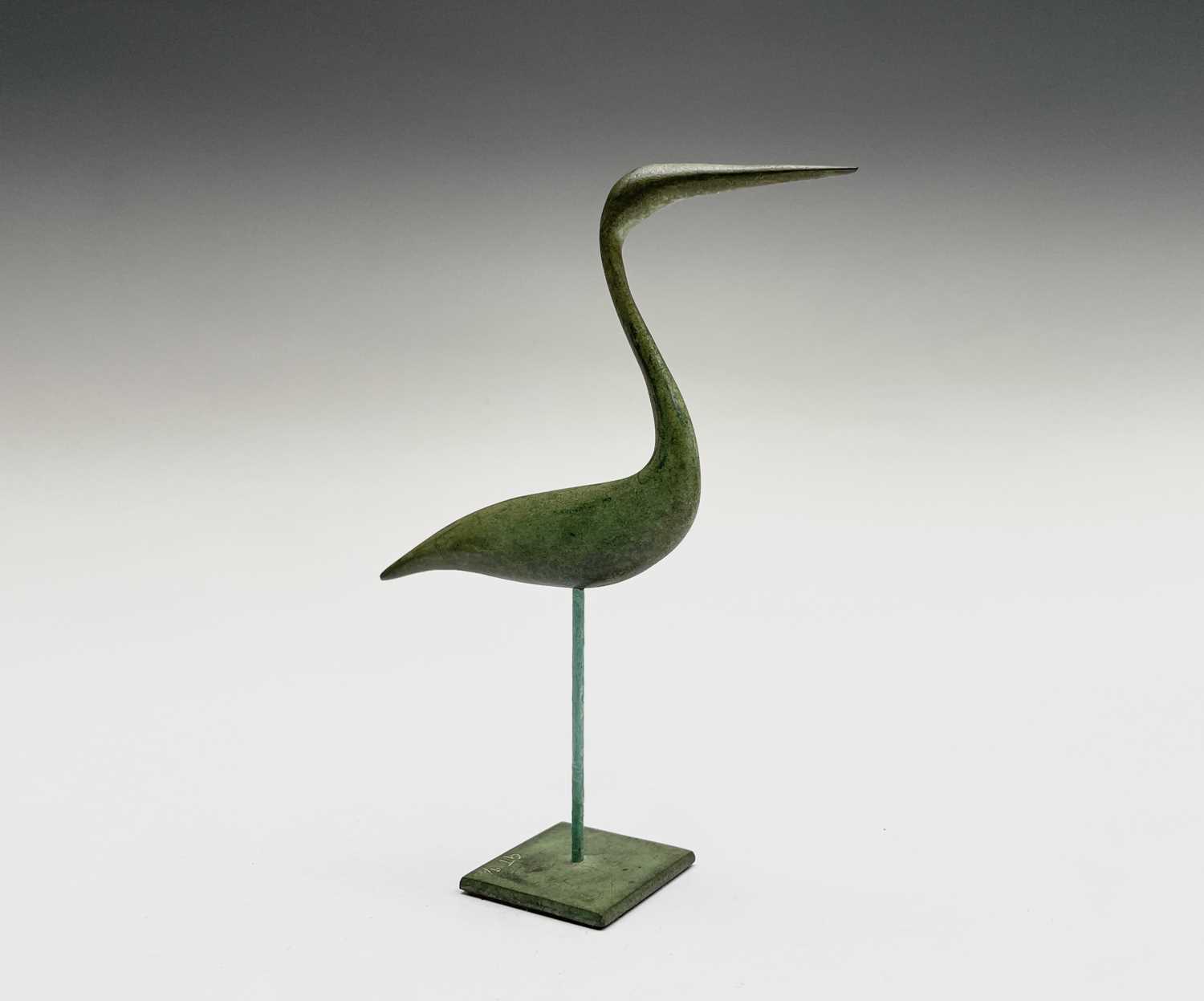 Lot 1311 - Guy TAPLIN (1939) Bronze Egret Initialled