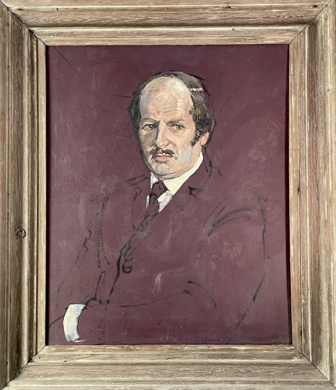 Lot 1016 - Alec WILES (1924) Portrait Oil on board