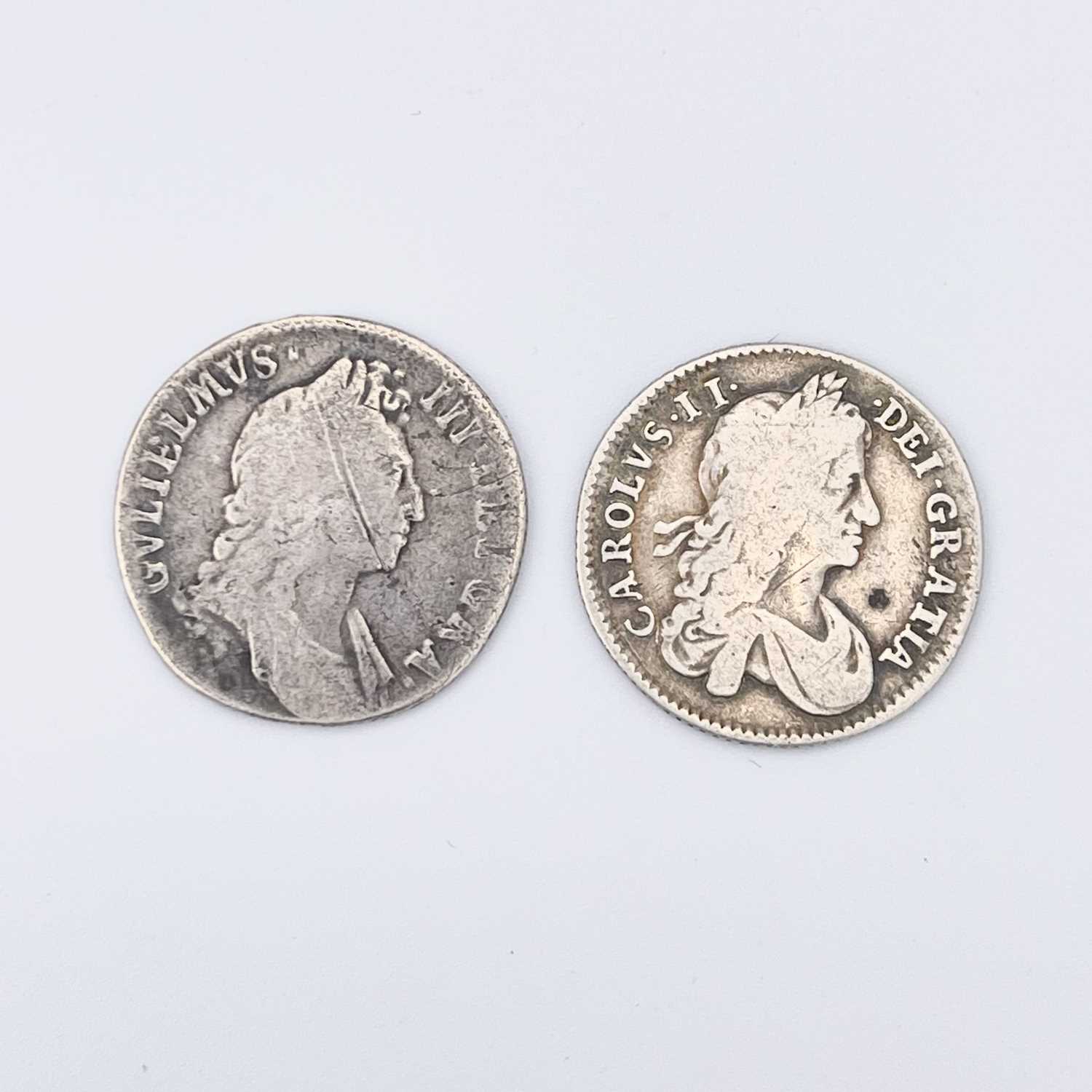 Lot 32 - Charles II and William III Shillings. 1663