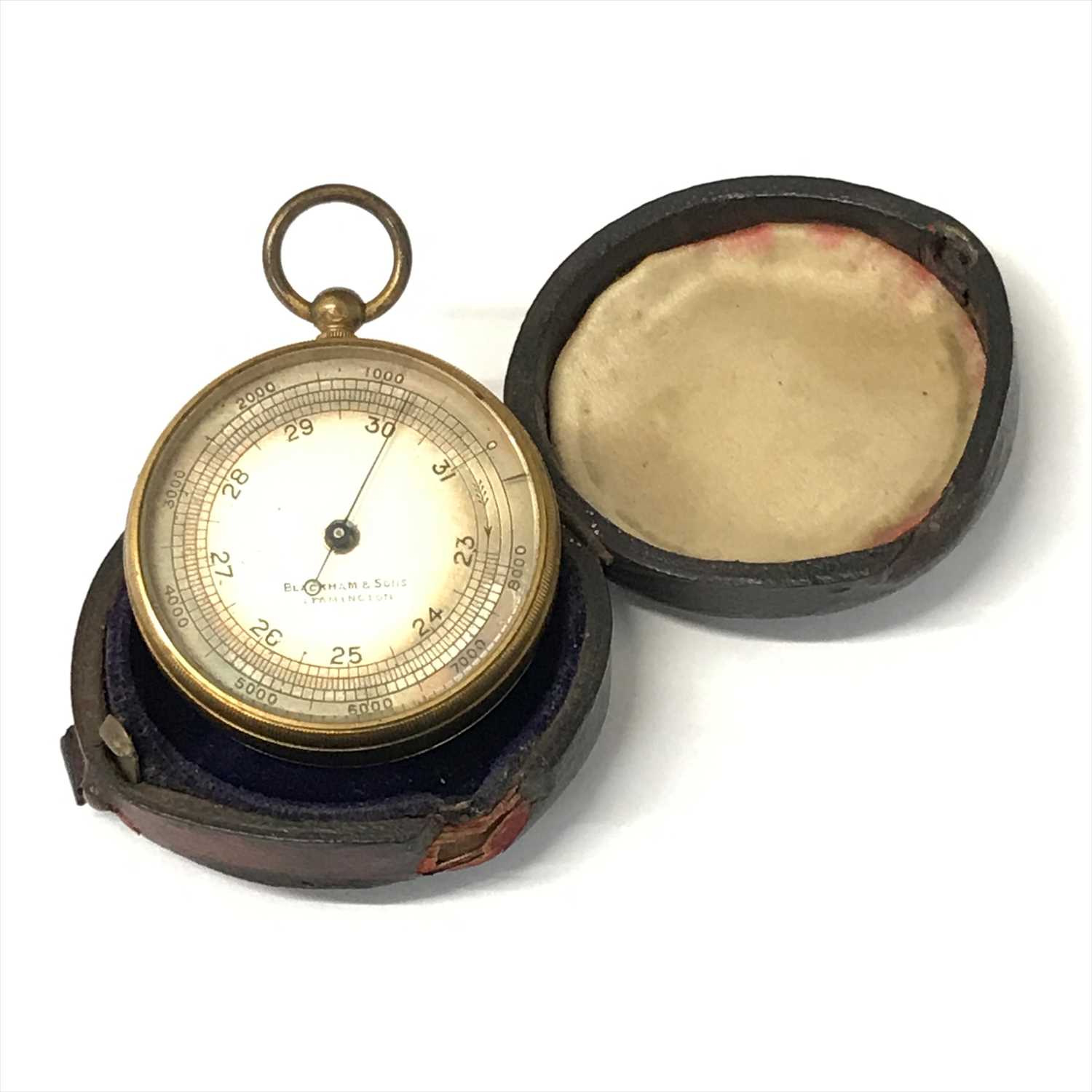 Lot 2713 - A pocket aneroid barometer by Blackham