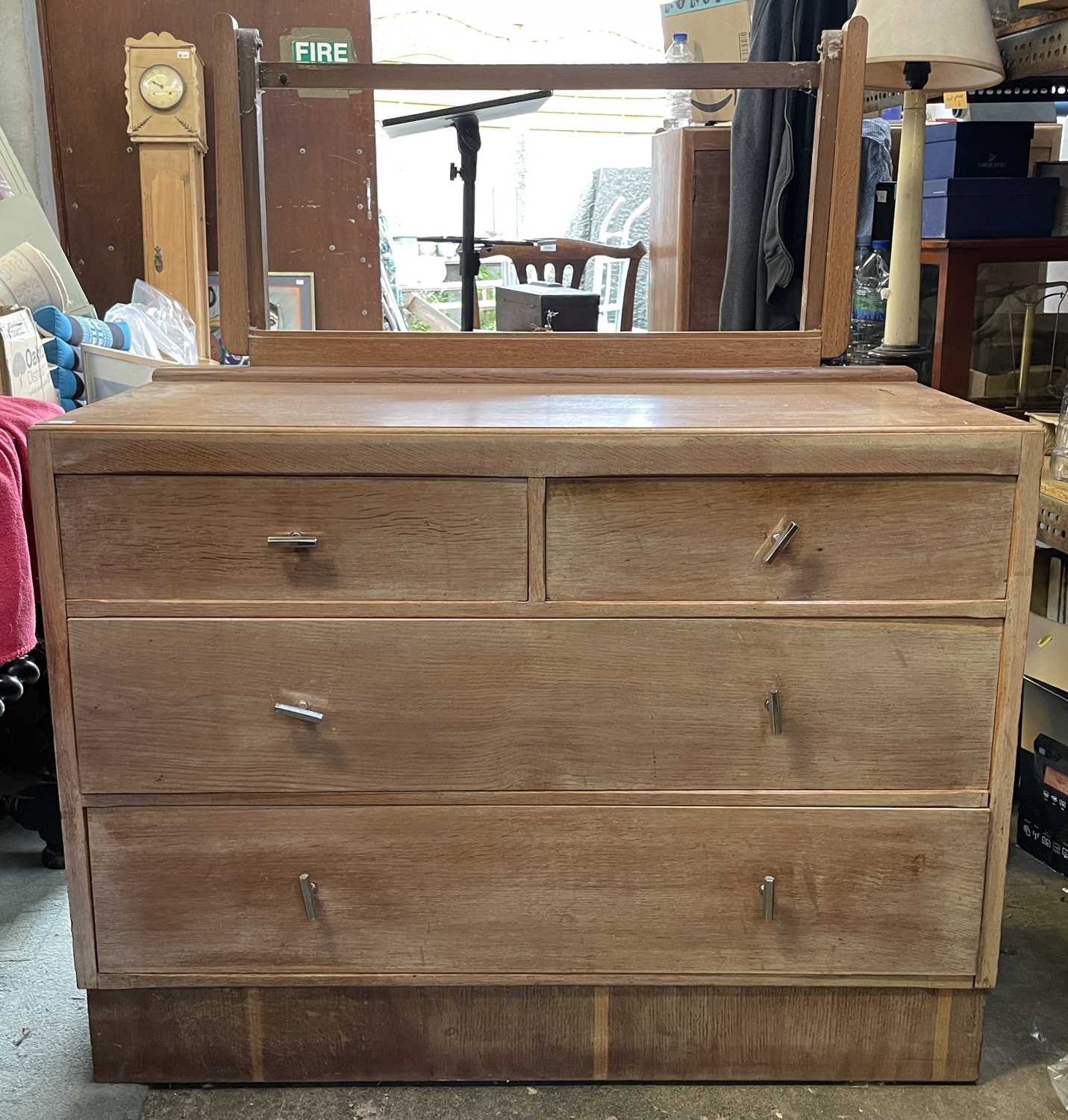 Lot 3081 - A 1930s/40s limed oak dressing table with