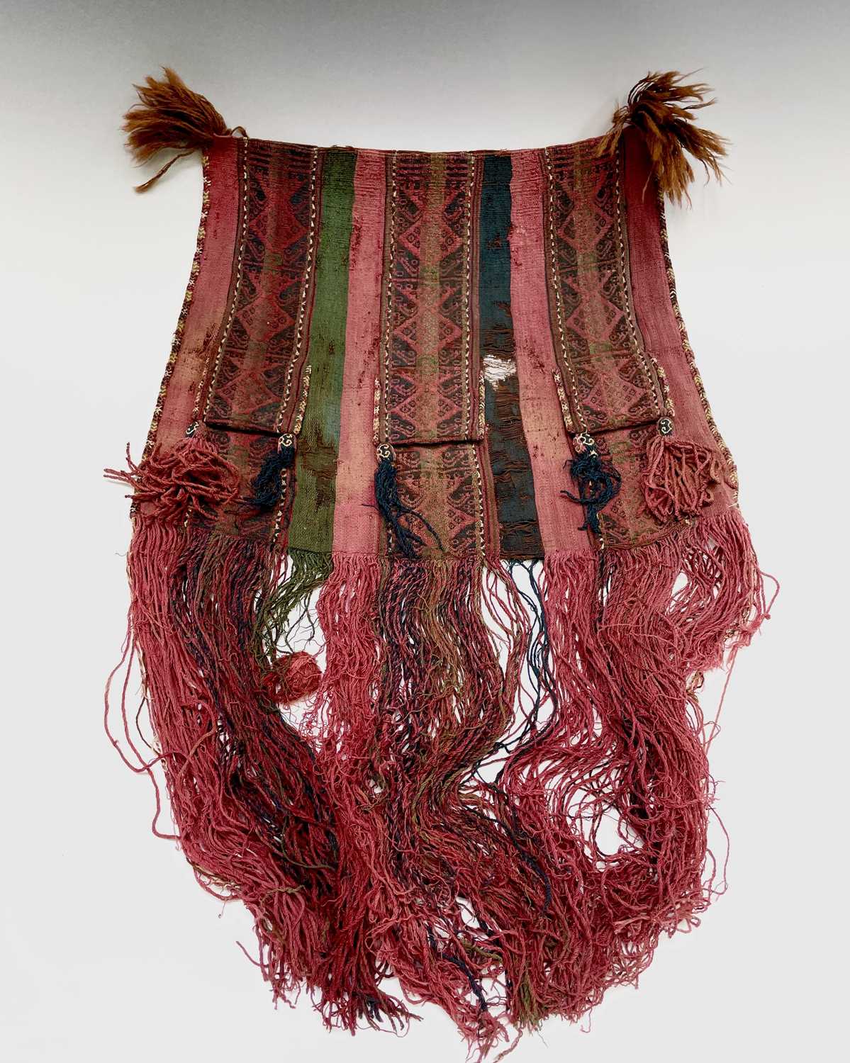 Lot 1287 - An early Peruvian coca bag, the vertical