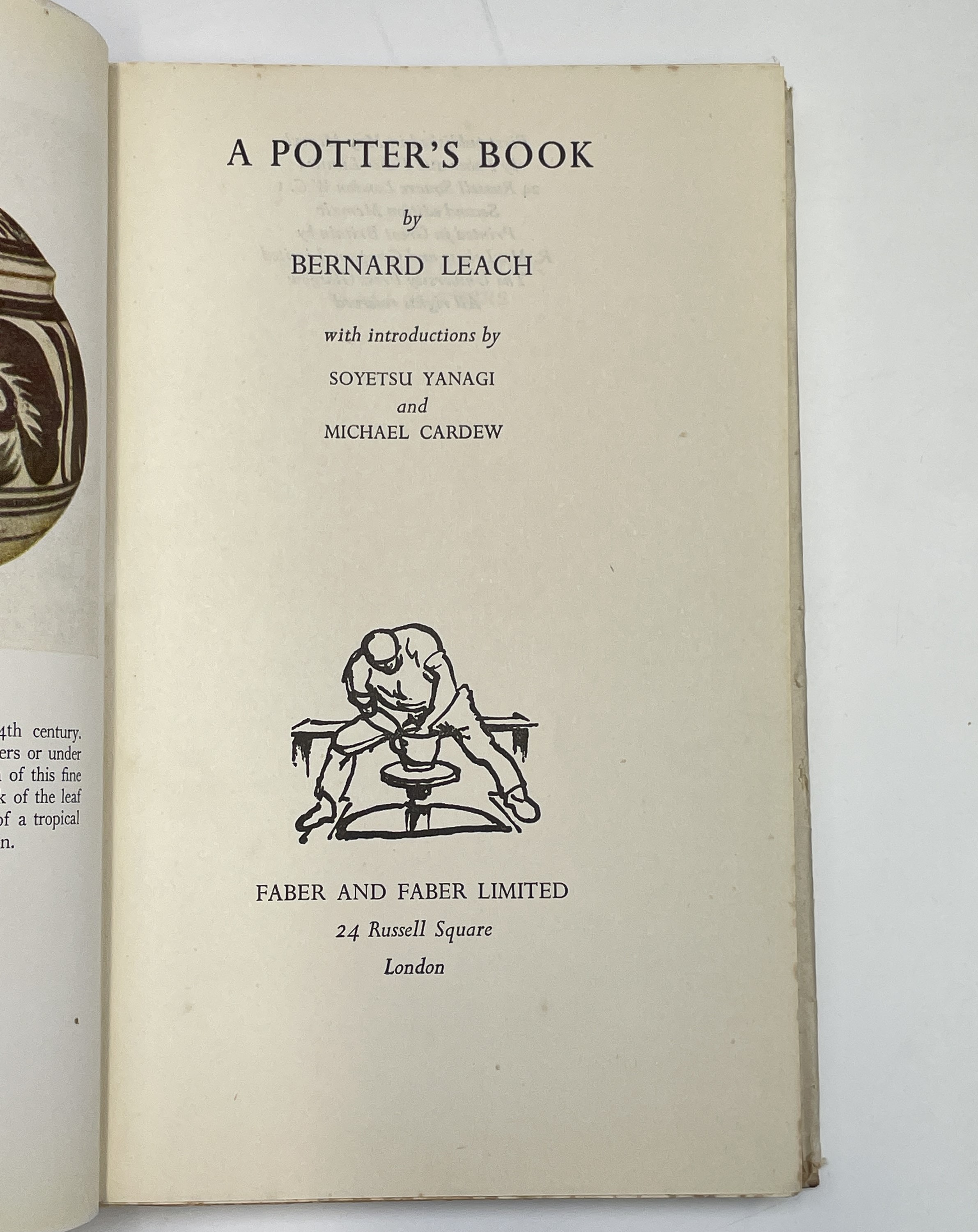 Lot 50 - BERNARD LEACH. 'A Potter's Book.' Orig cl, dj