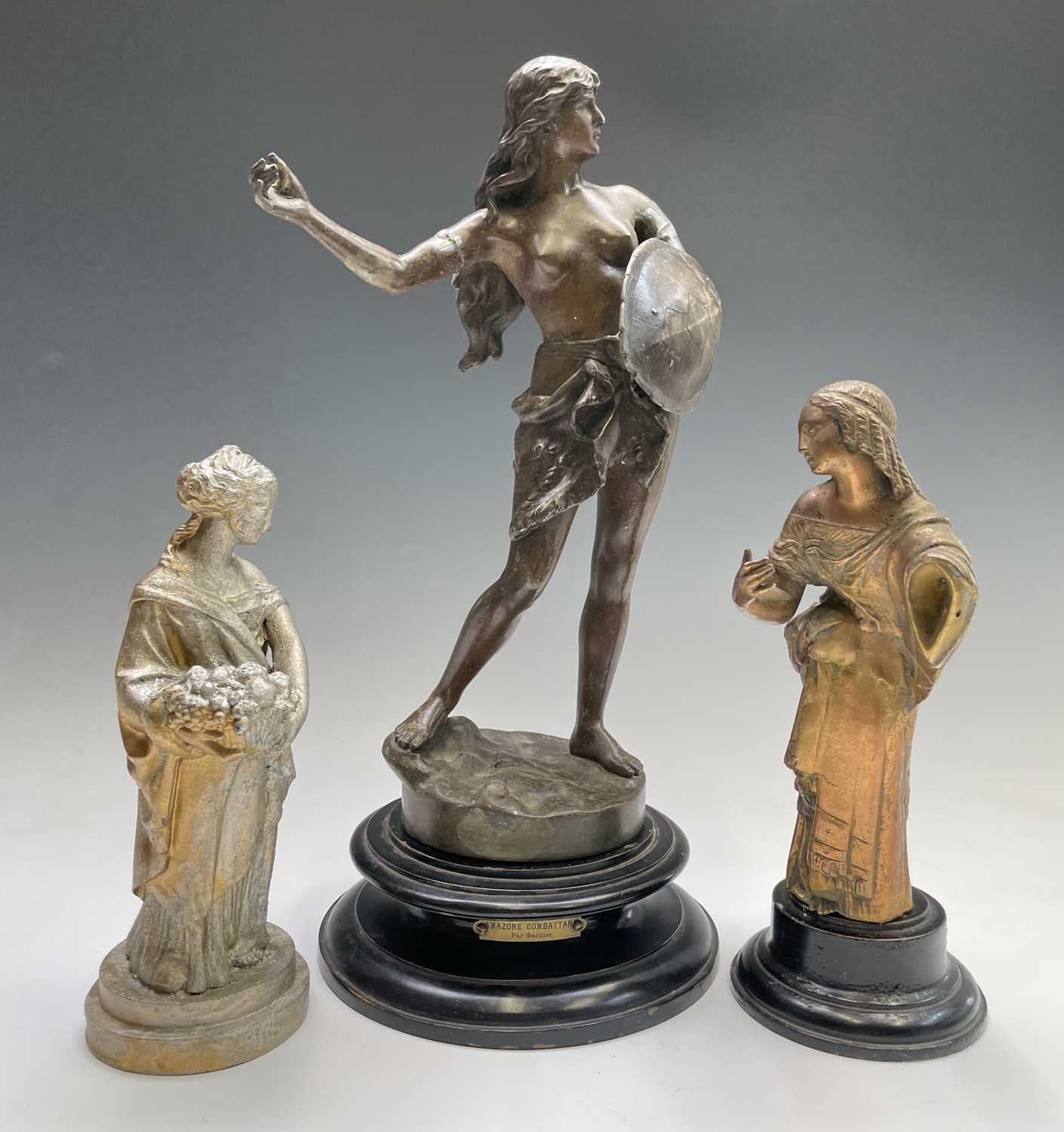 Lot 477 - A French spelter figure, circa 1900, titled