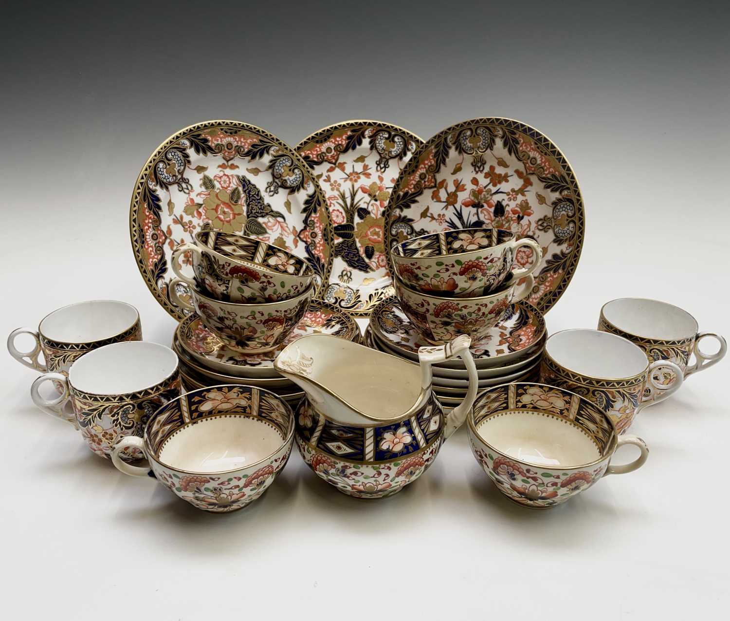 Lot 982 - A set of six Bloor Derby Imari pattern