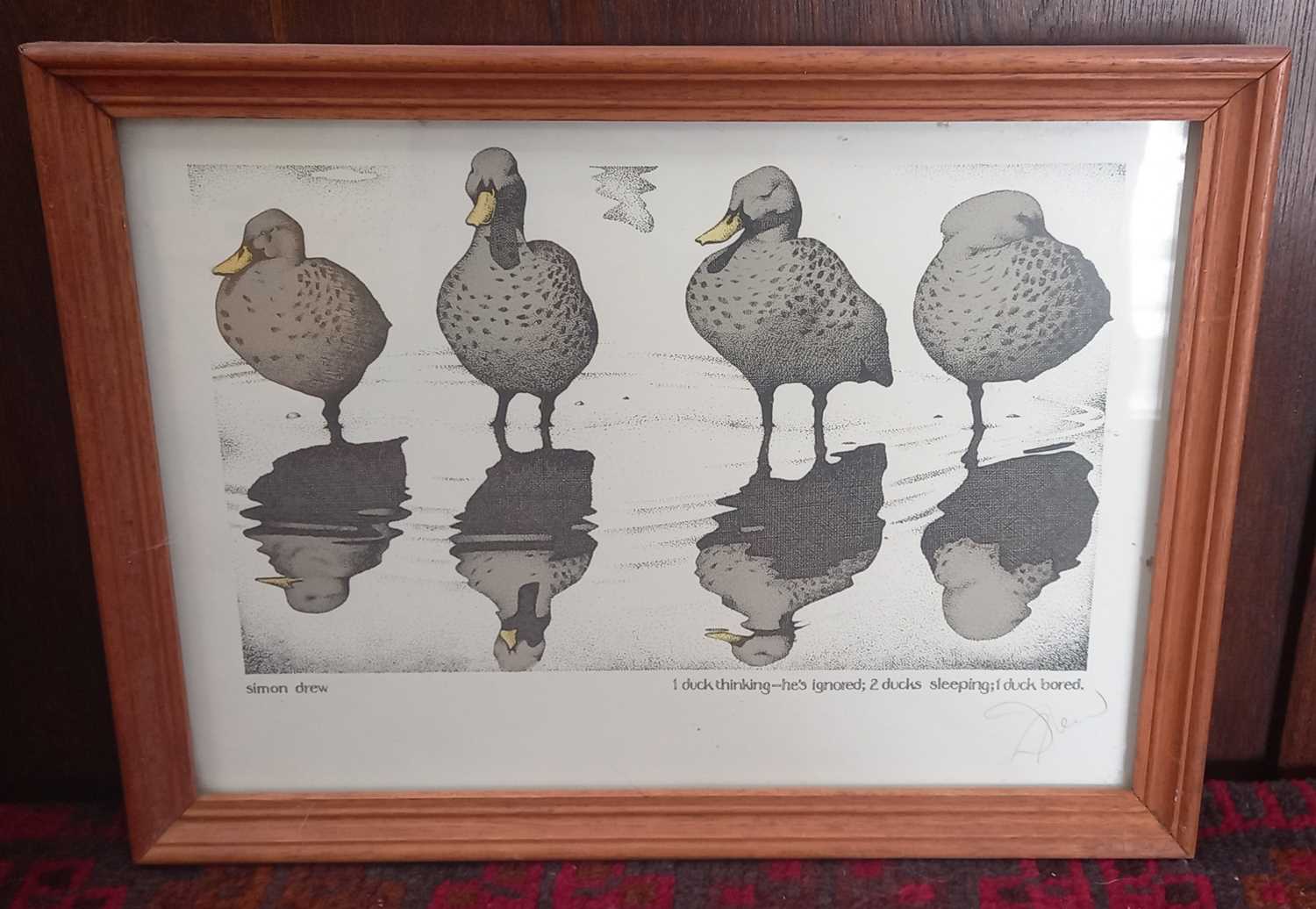 Lot 218 - Simon DREW (1952) '1 duck thinking - he's