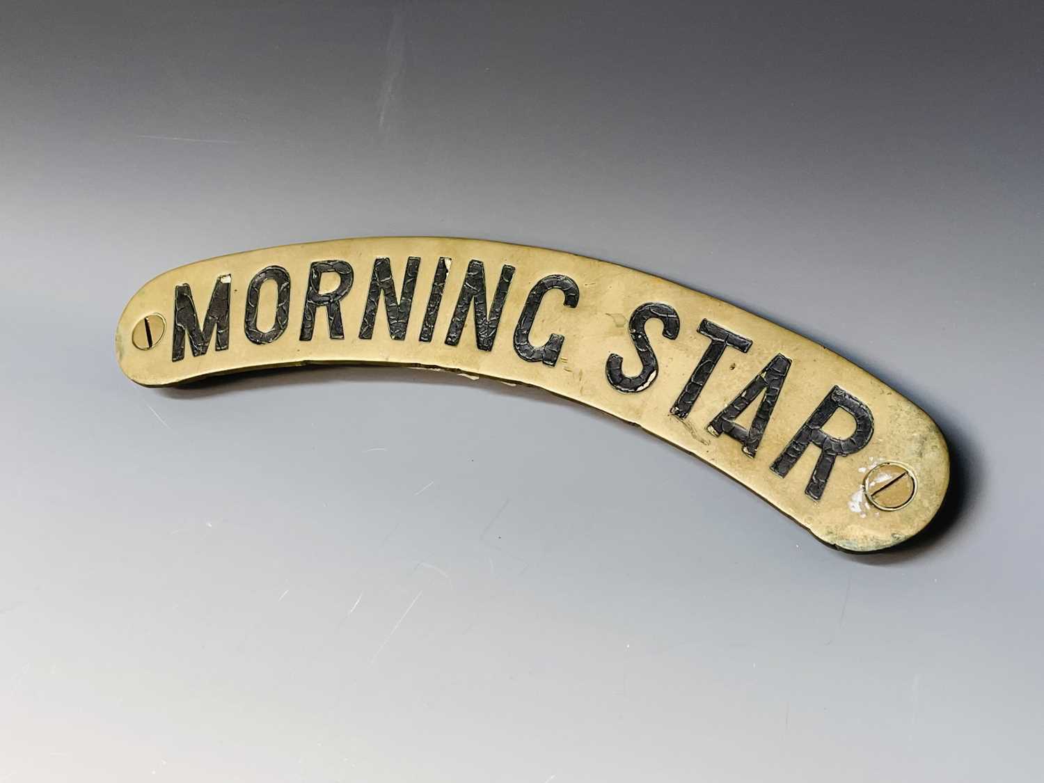 Lot 528 - Traction Engine name plate "Morning Star". A