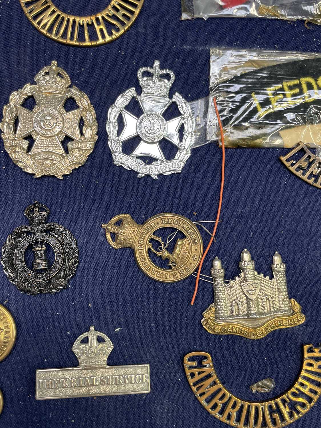 Lot 195 - Territorial Army County Regiments. A display