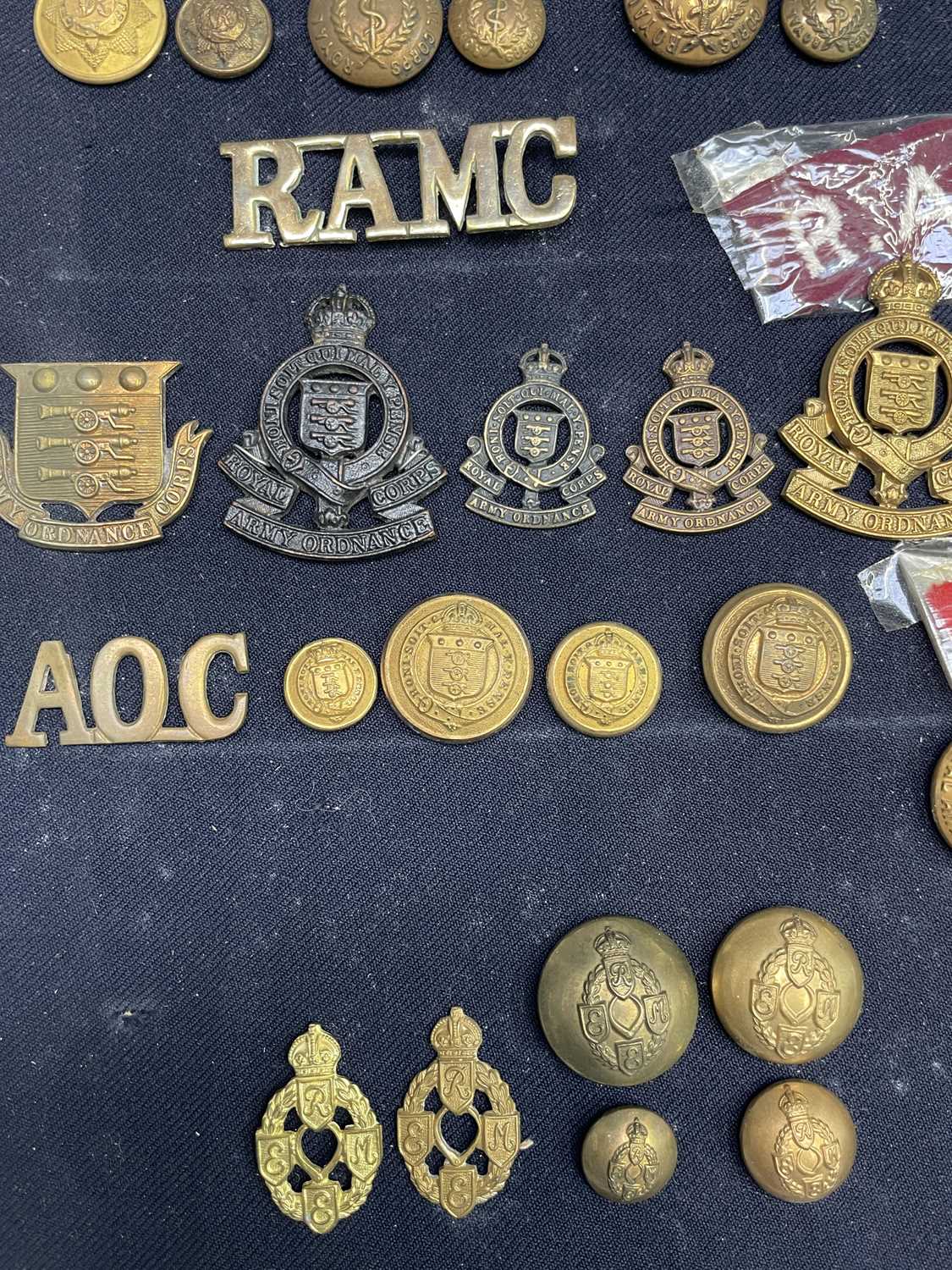 Lot 208 - RAMC, RAOC, REME Corps Regiments. A display