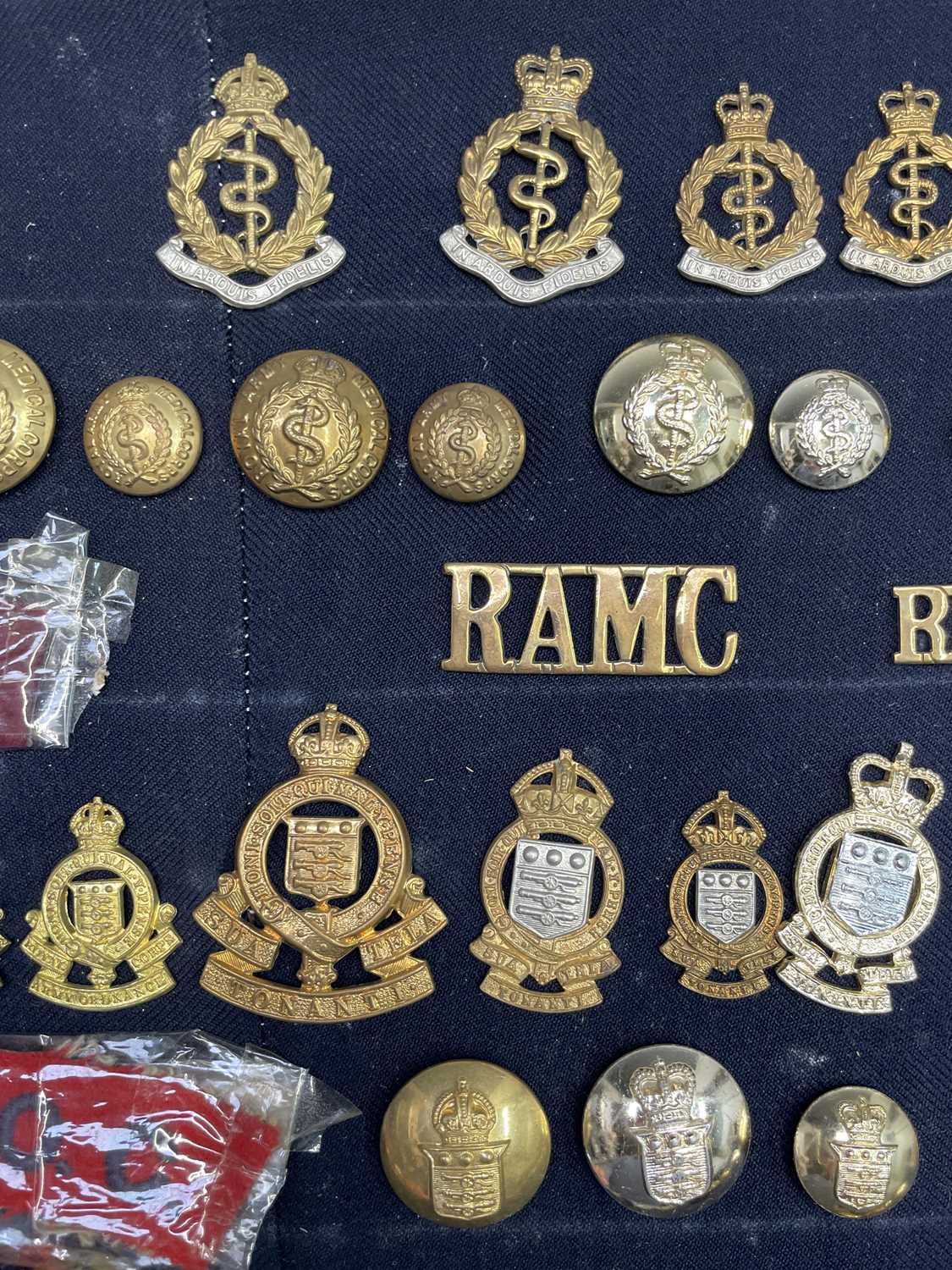 Lot 208 - RAMC, RAOC, REME Corps Regiments. A display