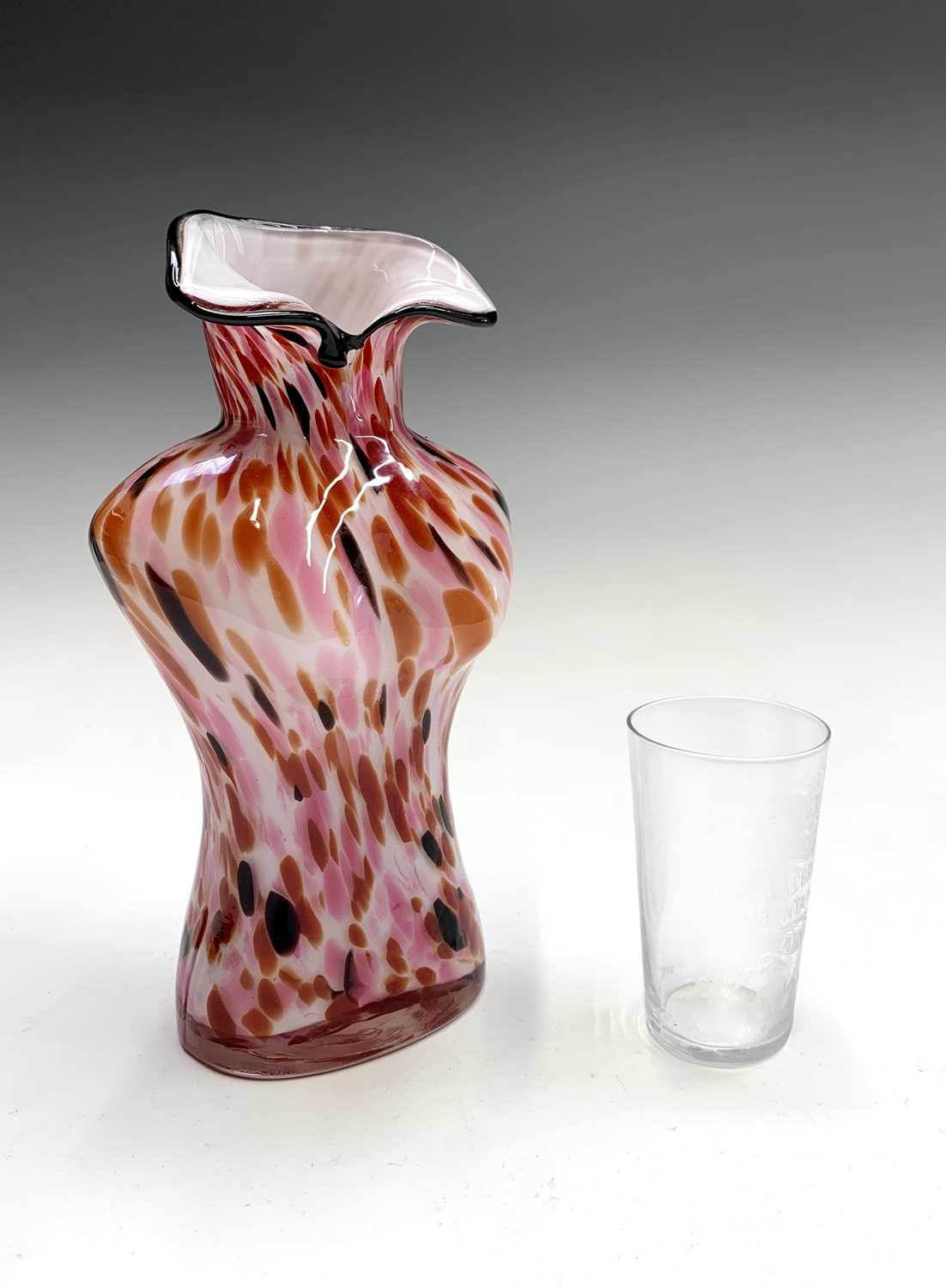 Lot 857 - An art glass vase in the form of a female