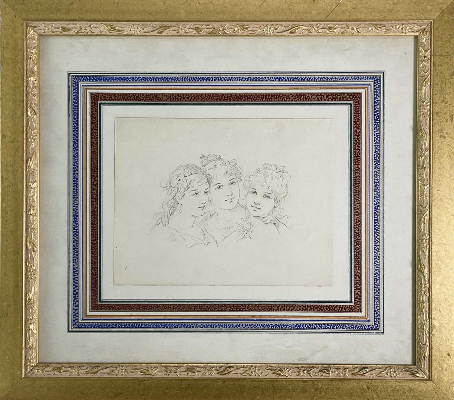 Lot 1155 - The Three Graces Pencil drawing 16x21.5cm