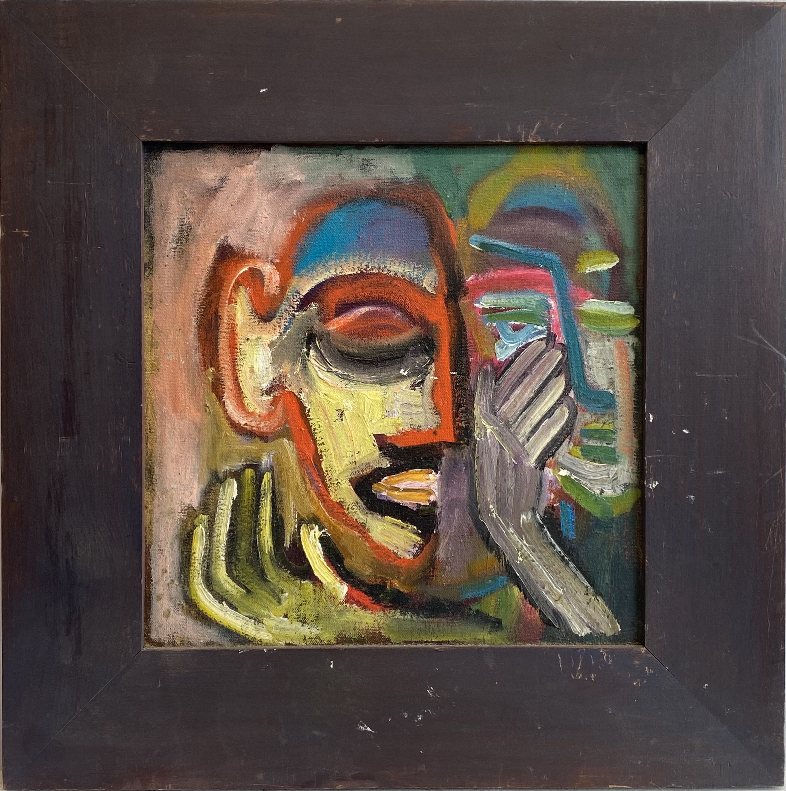Lot 121 - Kate WALTERS (XX) Face of a Boy Oil on