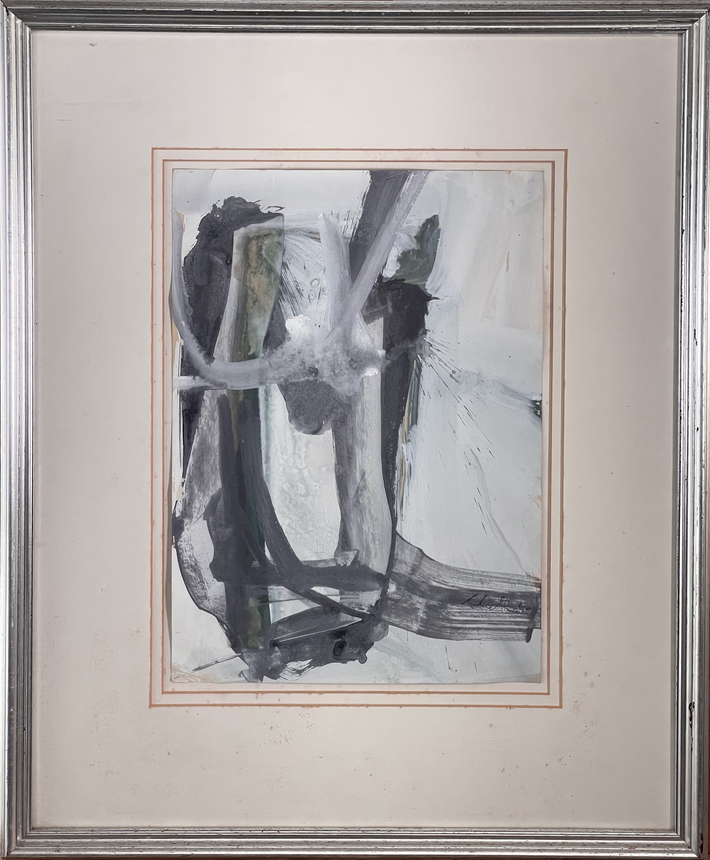Lot 40 - Tony SHIELS (1938) Abstract Gouache Signed