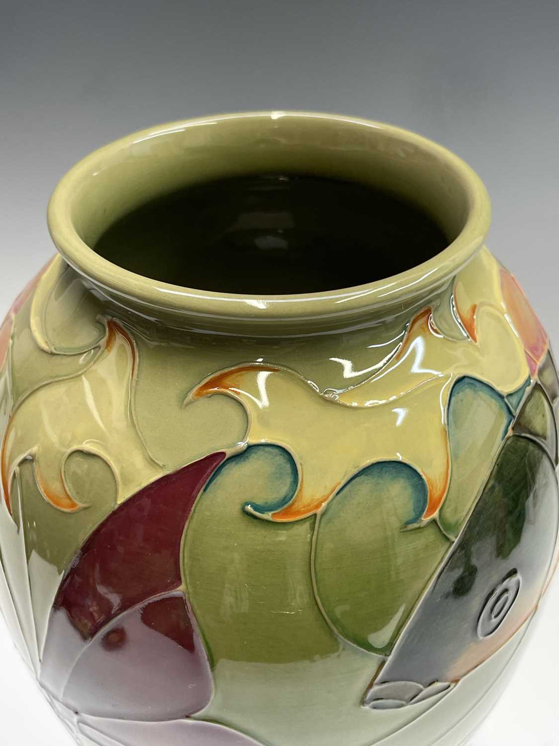 Lot 820 - A Moorcroft 'Carp' pattern vase, designed by