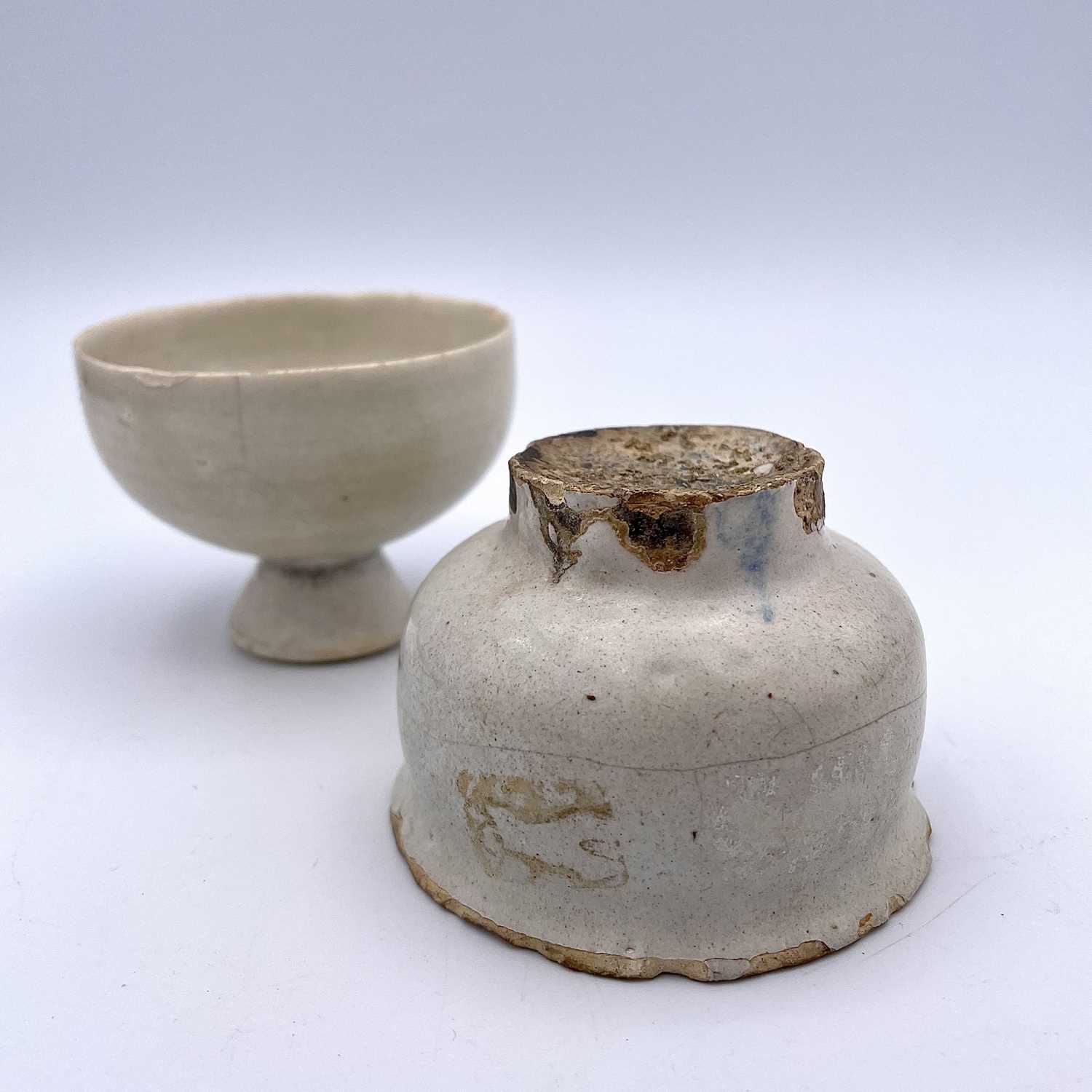 Lot 68 - A Chinese stem cup, labelled 'Stem cup,