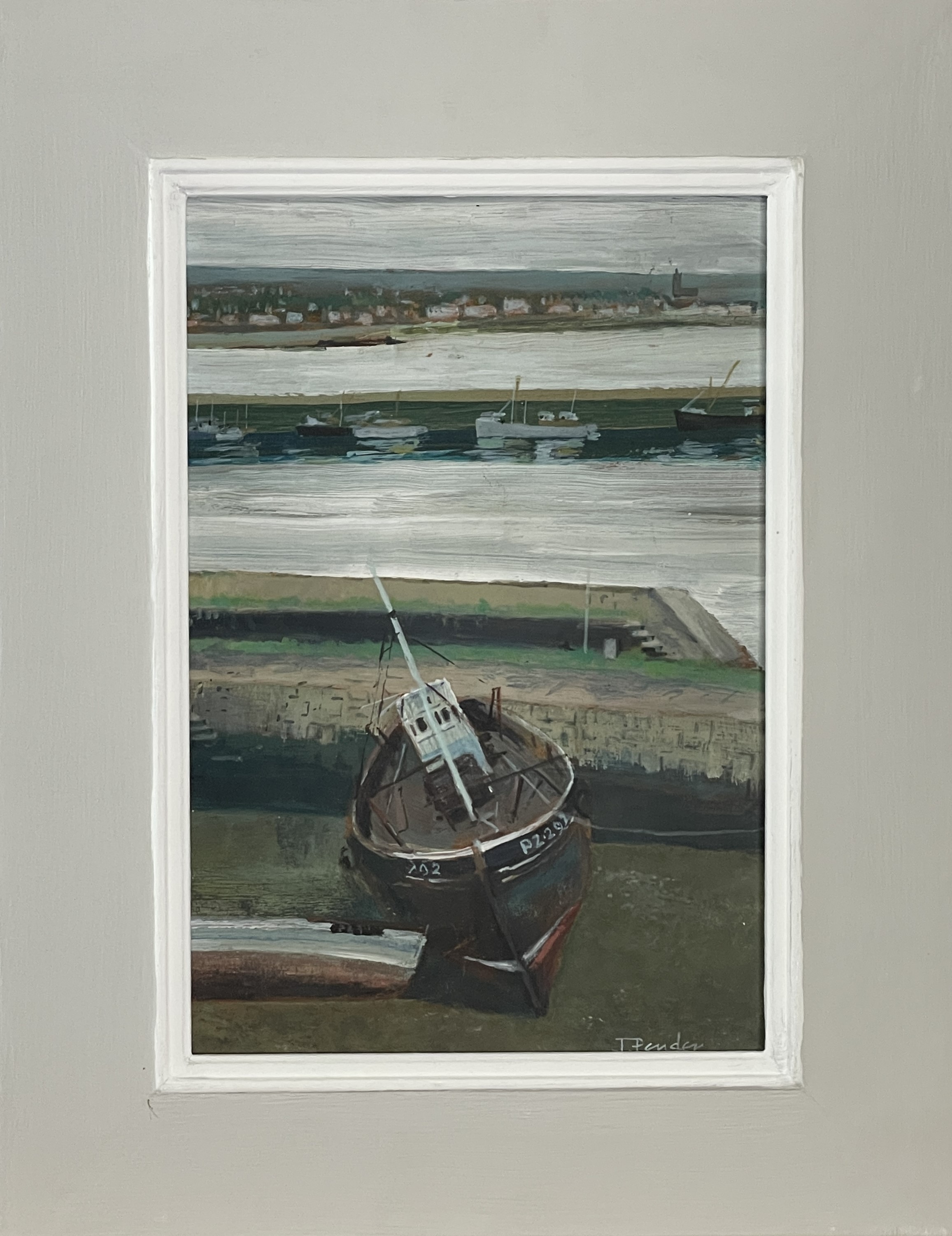 Lot 184 - Jack PENDER (1918-1998) Newlyn Harbour Oil