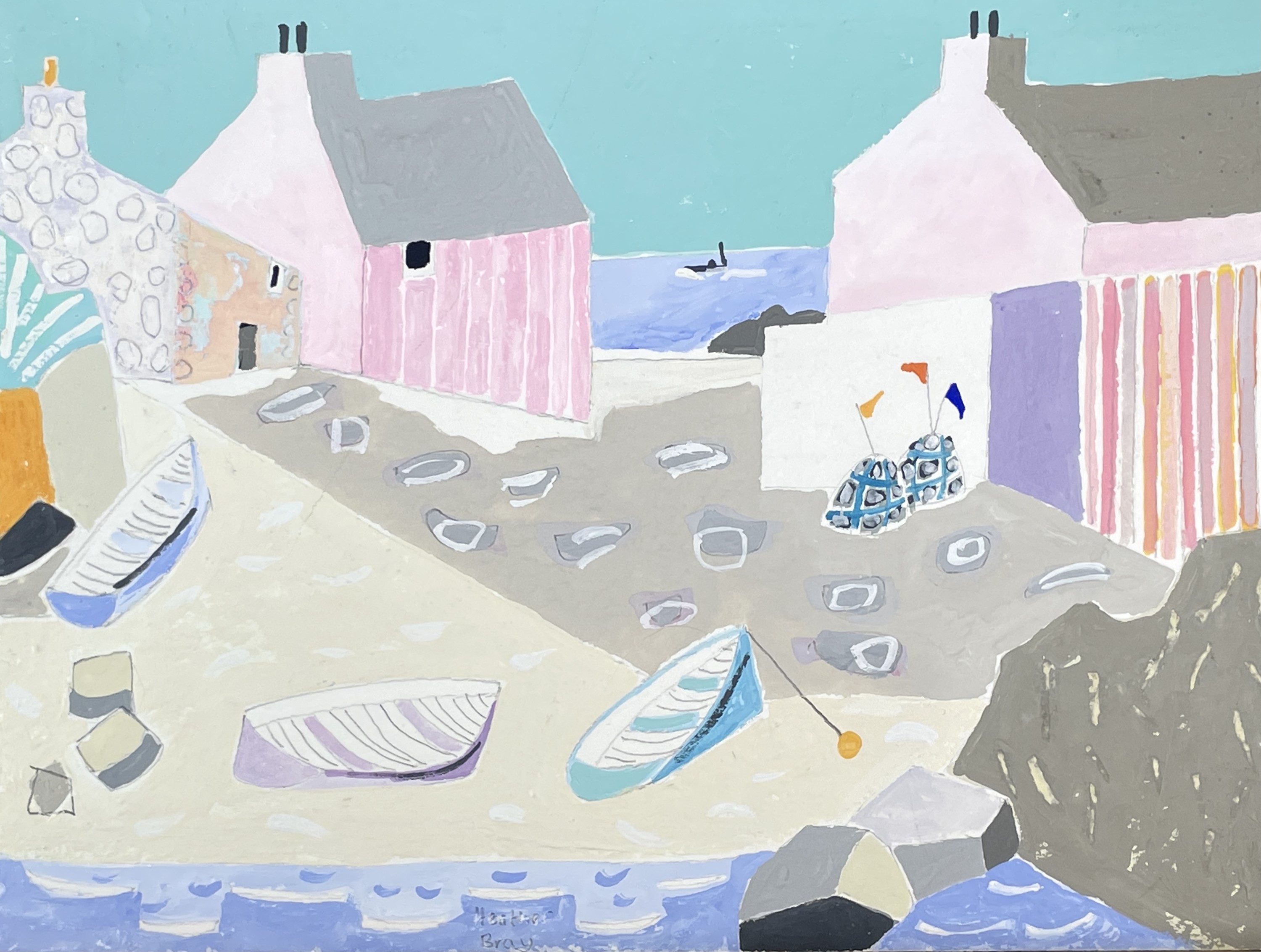 Lot 193 - Heather BRAY (XX-XXI) Harbour Scene