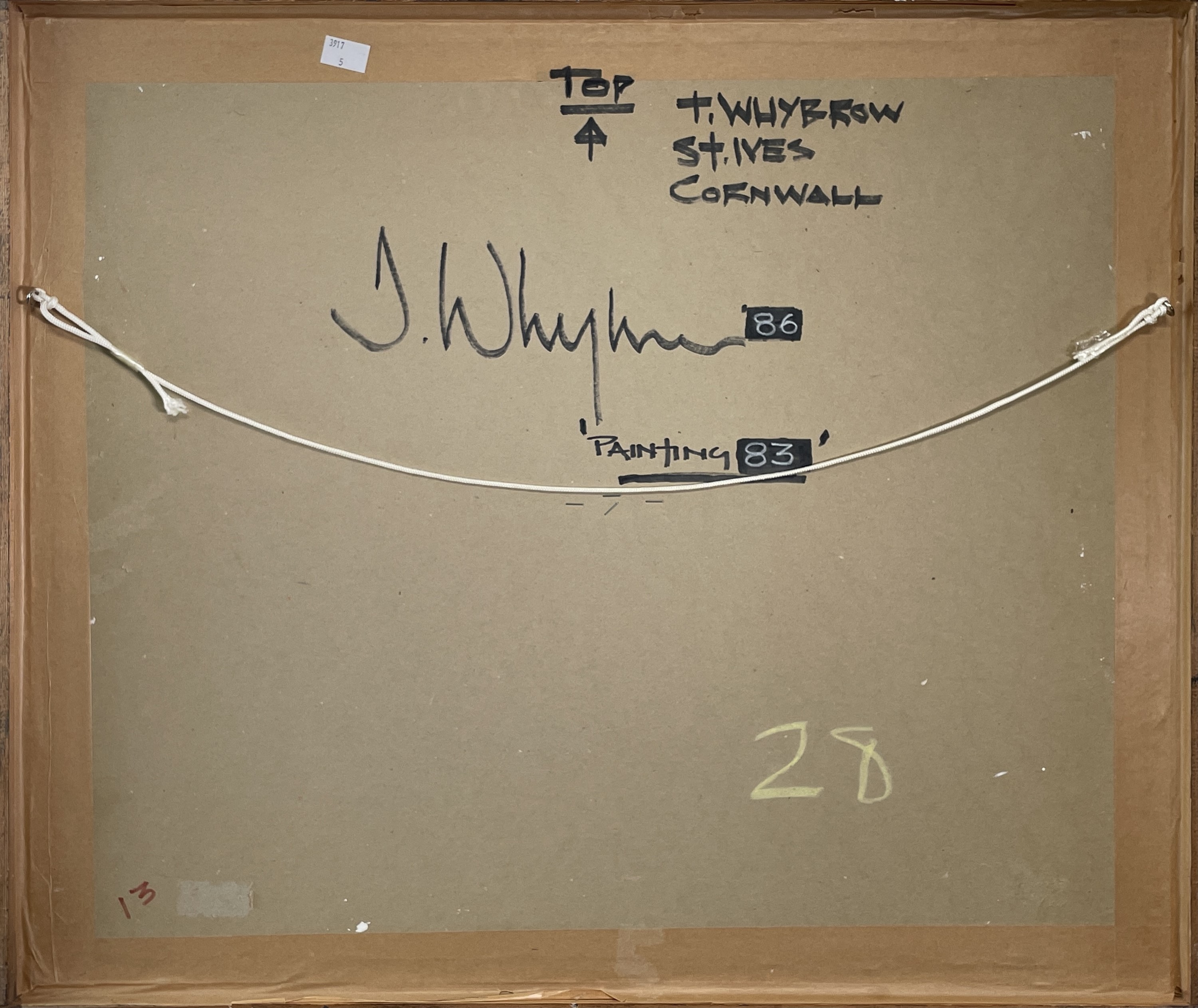 Lot 62 - Terry WHYBROW (1932-2020) Painting 83 Oil on