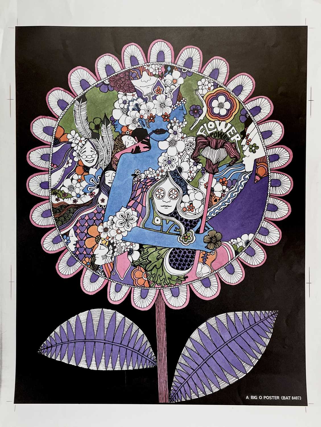 Lot 1163 - BIG O POSTER Flower Power Print design