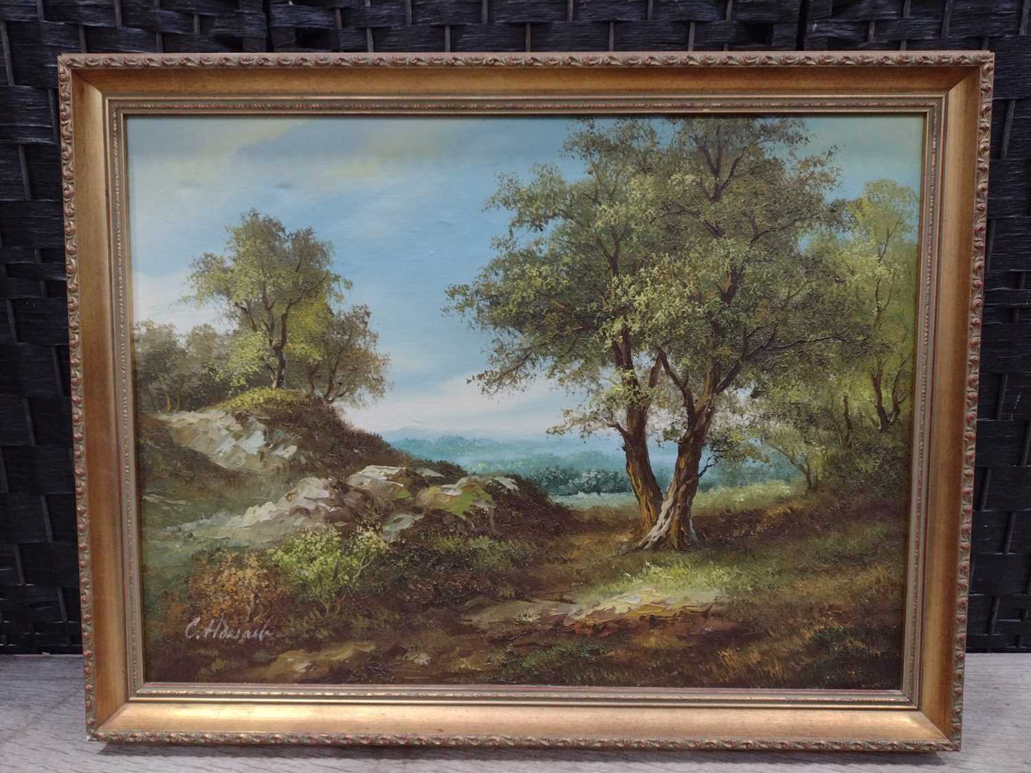 Lot 112 - C HOWARD Landscape Oil on canvas Signed
