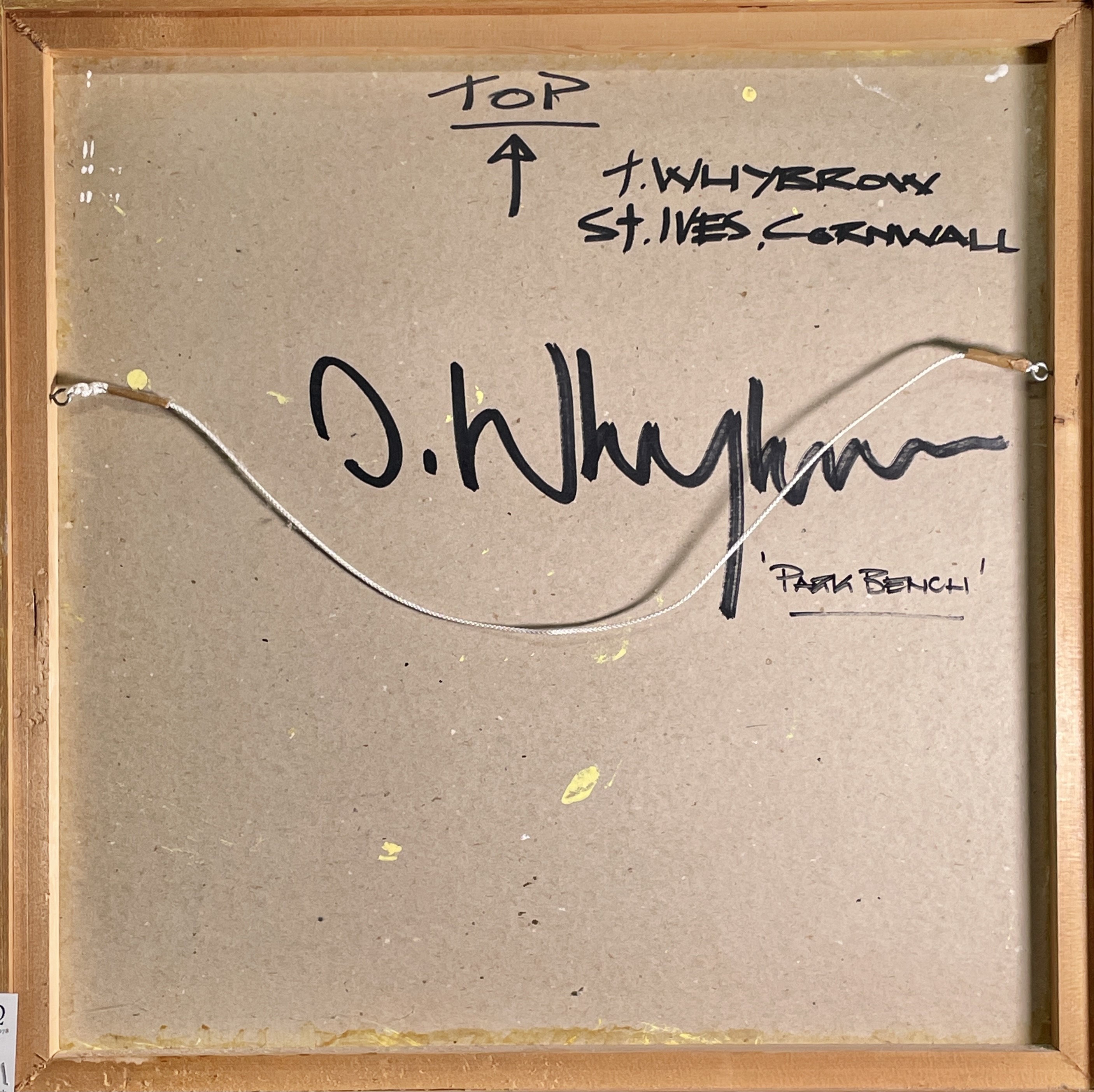 Lot 32 - Terry WHYBROW (1932-2020) Park Bench, Relief