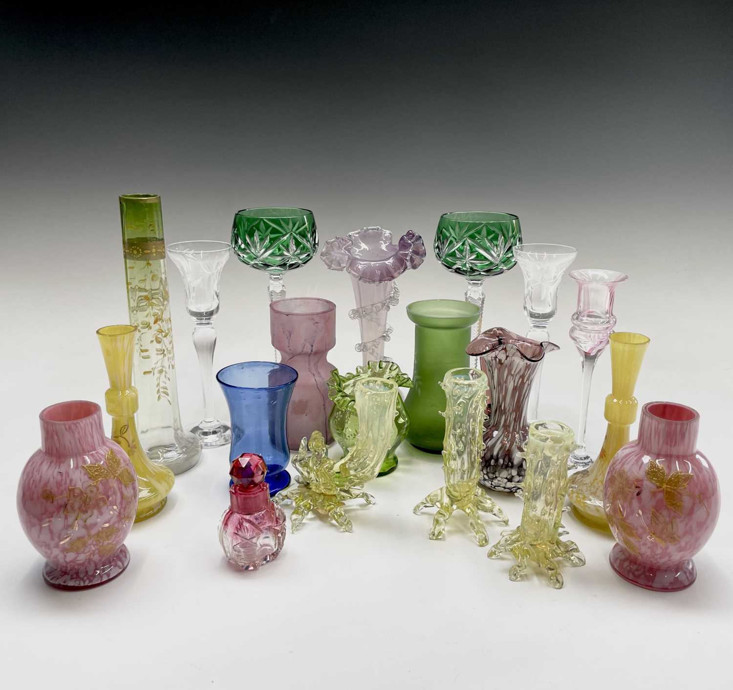 Lot 933 A Collection Of Coloured Glassware To