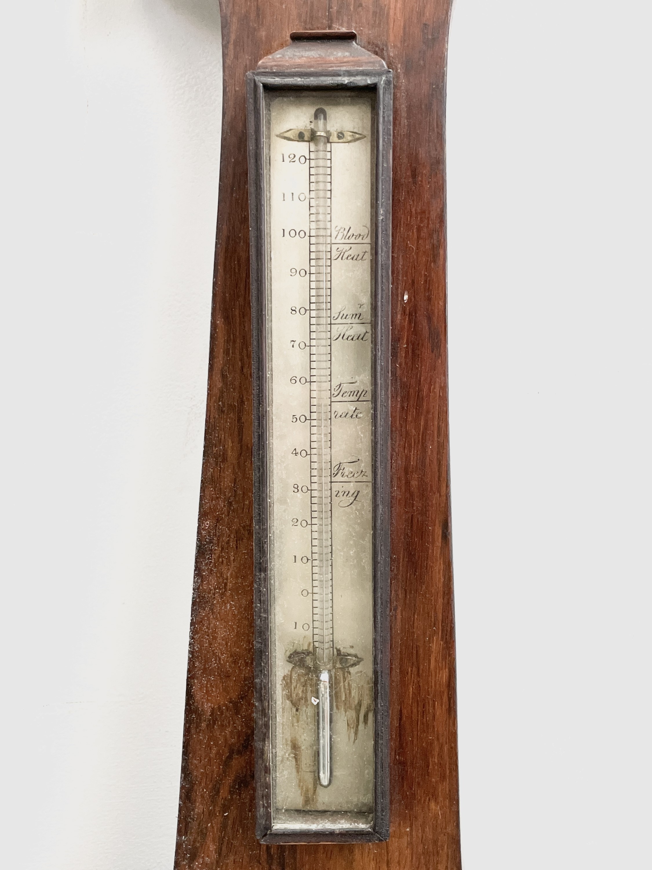 Lot 2912 - A Victorian rosewood onion top barometer,