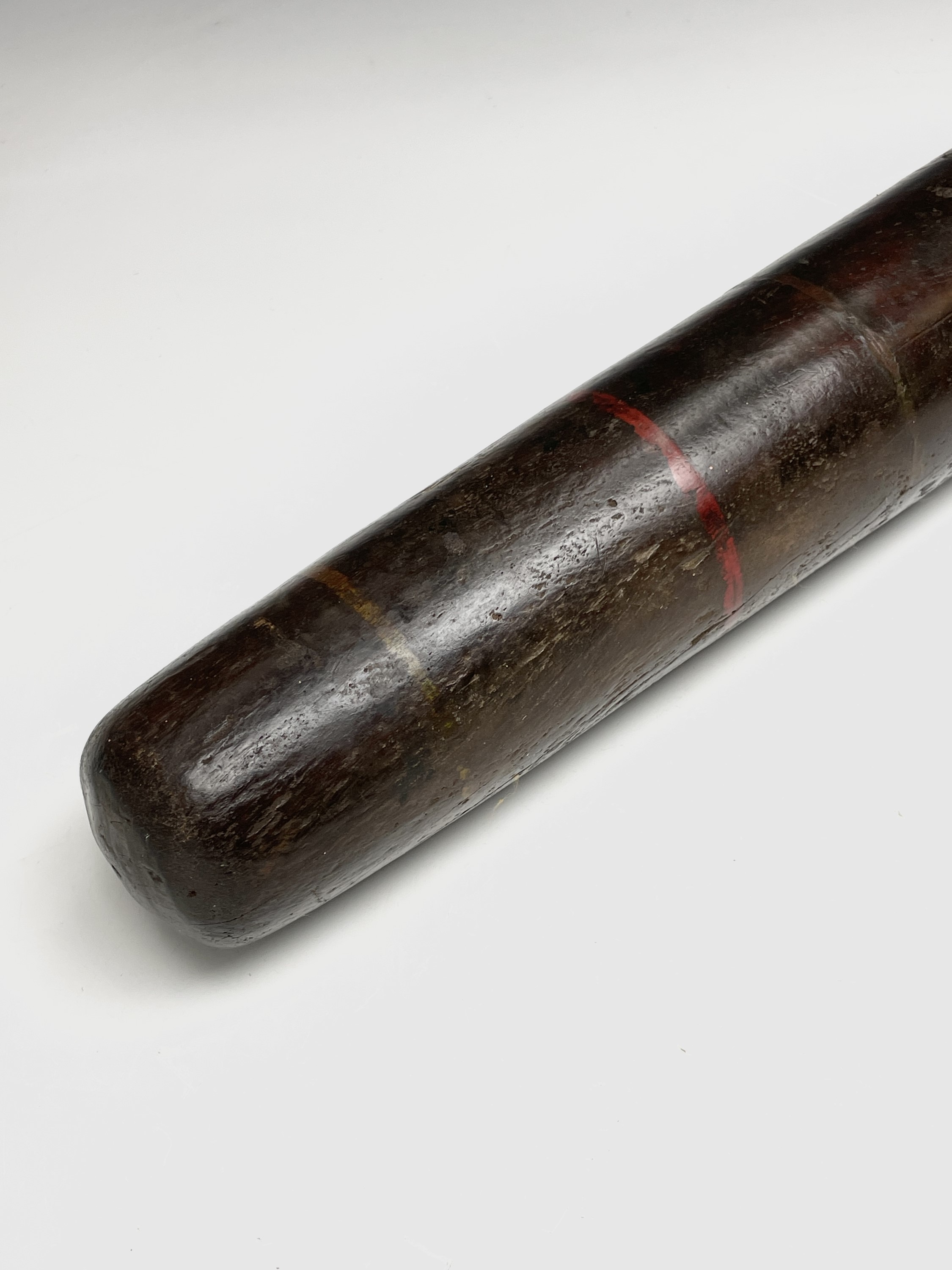 Lot 382 - A turned heavy hardwood baton, 19th century,