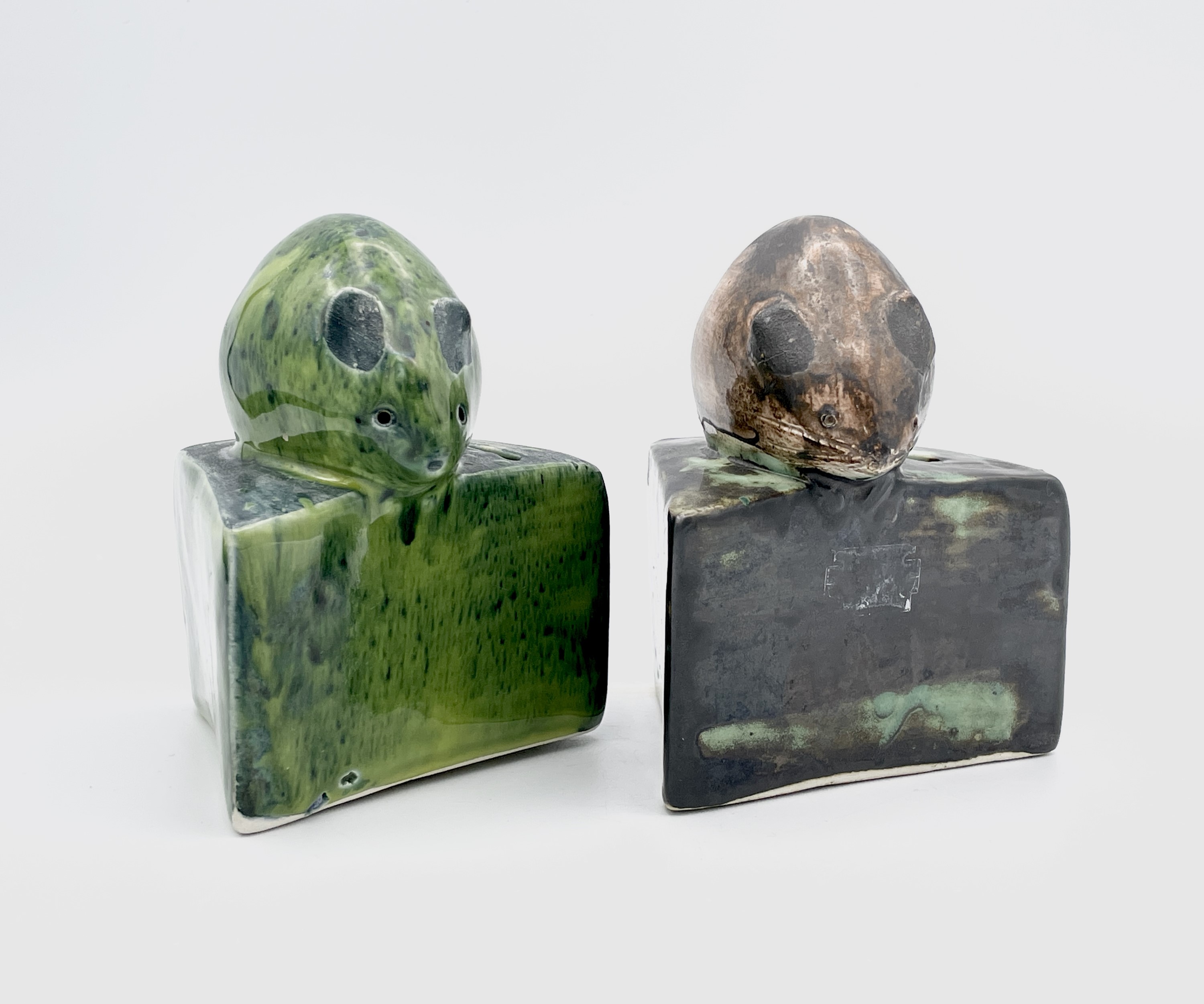 Lot 1066 - Five David Sharp Rye pottery money boxes,