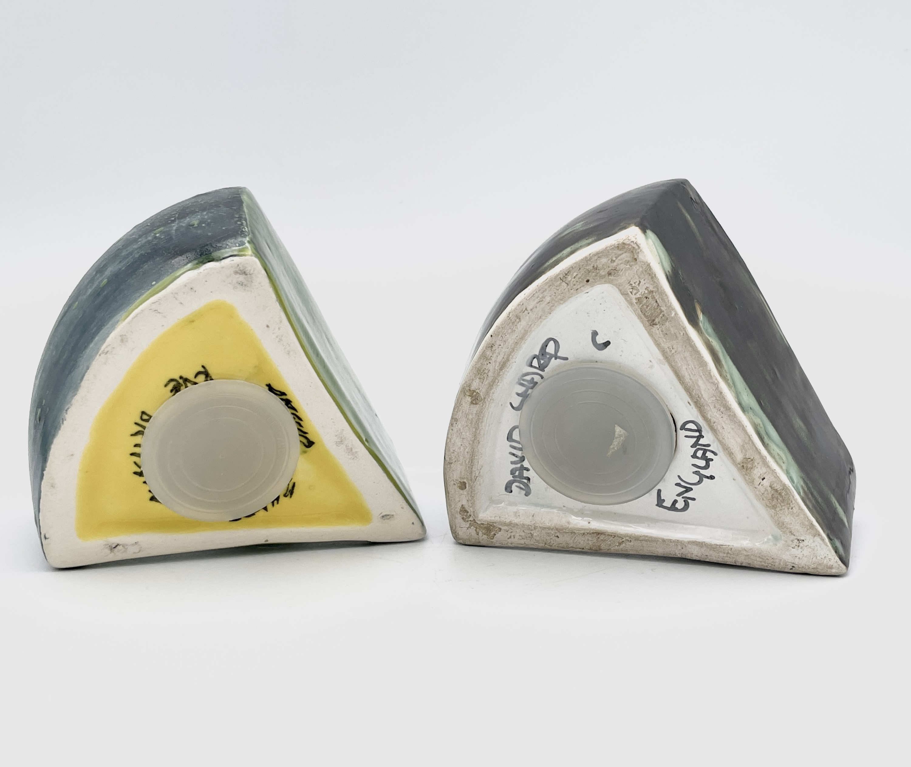 Lot 1066 - Five David Sharp Rye pottery money boxes,