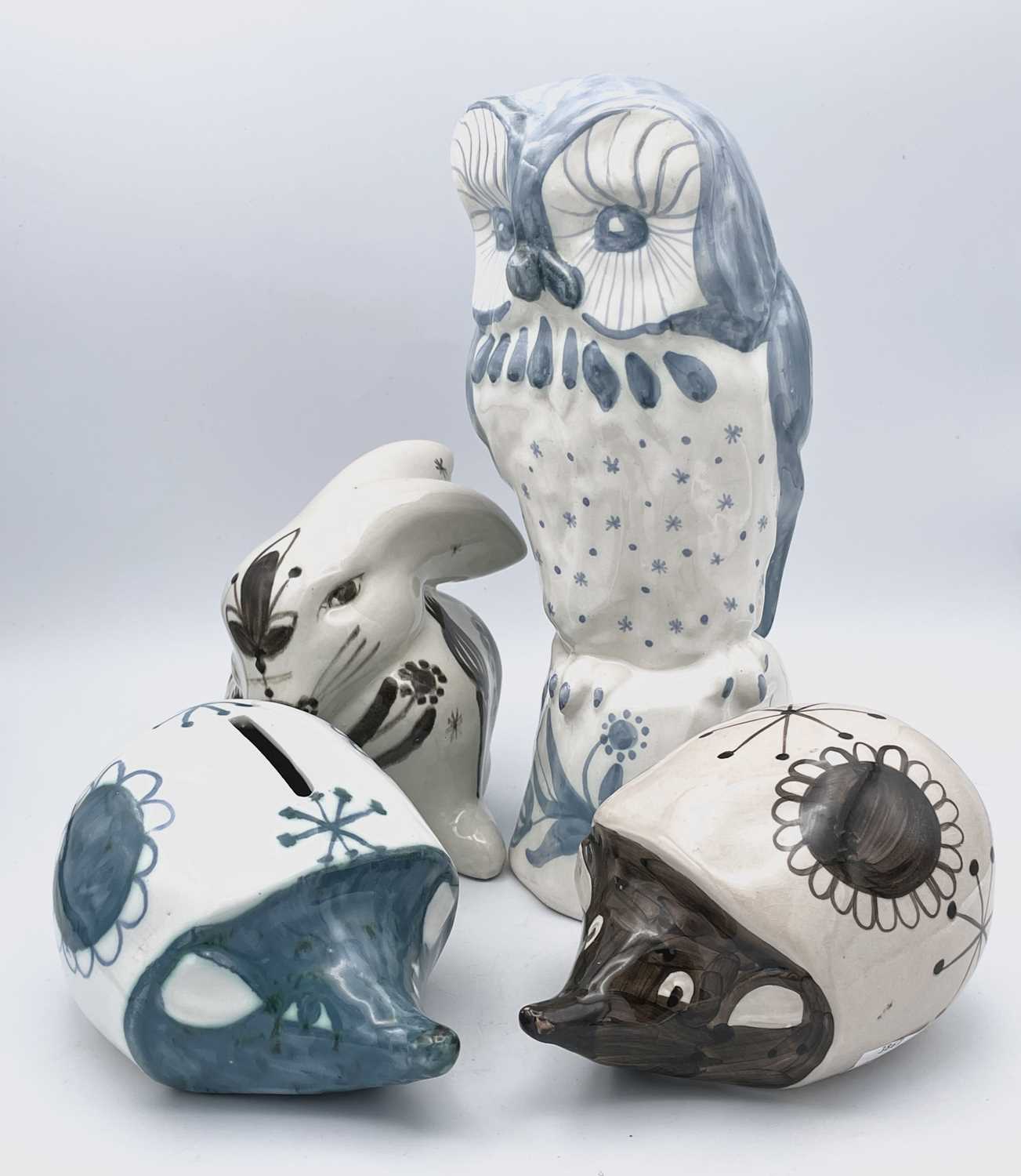 Lot 1065 - Four David Sharp Rye pottery animal figures