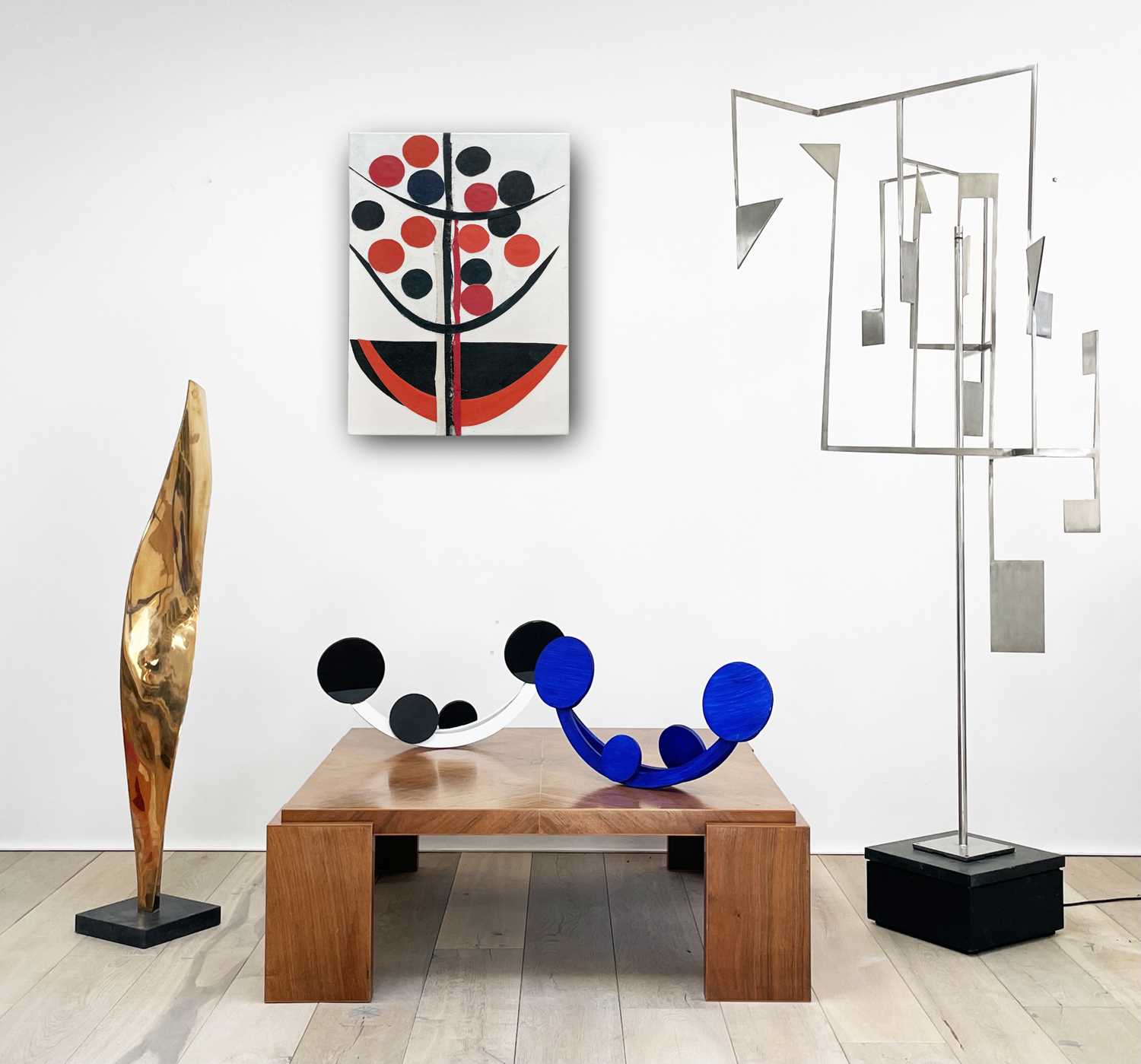 Lot 293 - A David Field Art Deco style walnut quarter