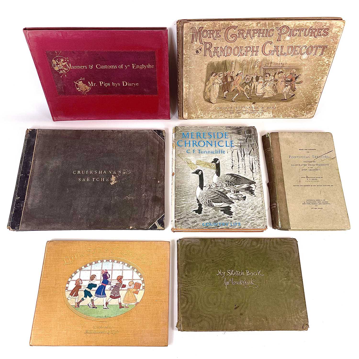 Lot 262 - Seven diverse vols of illustrated works,
