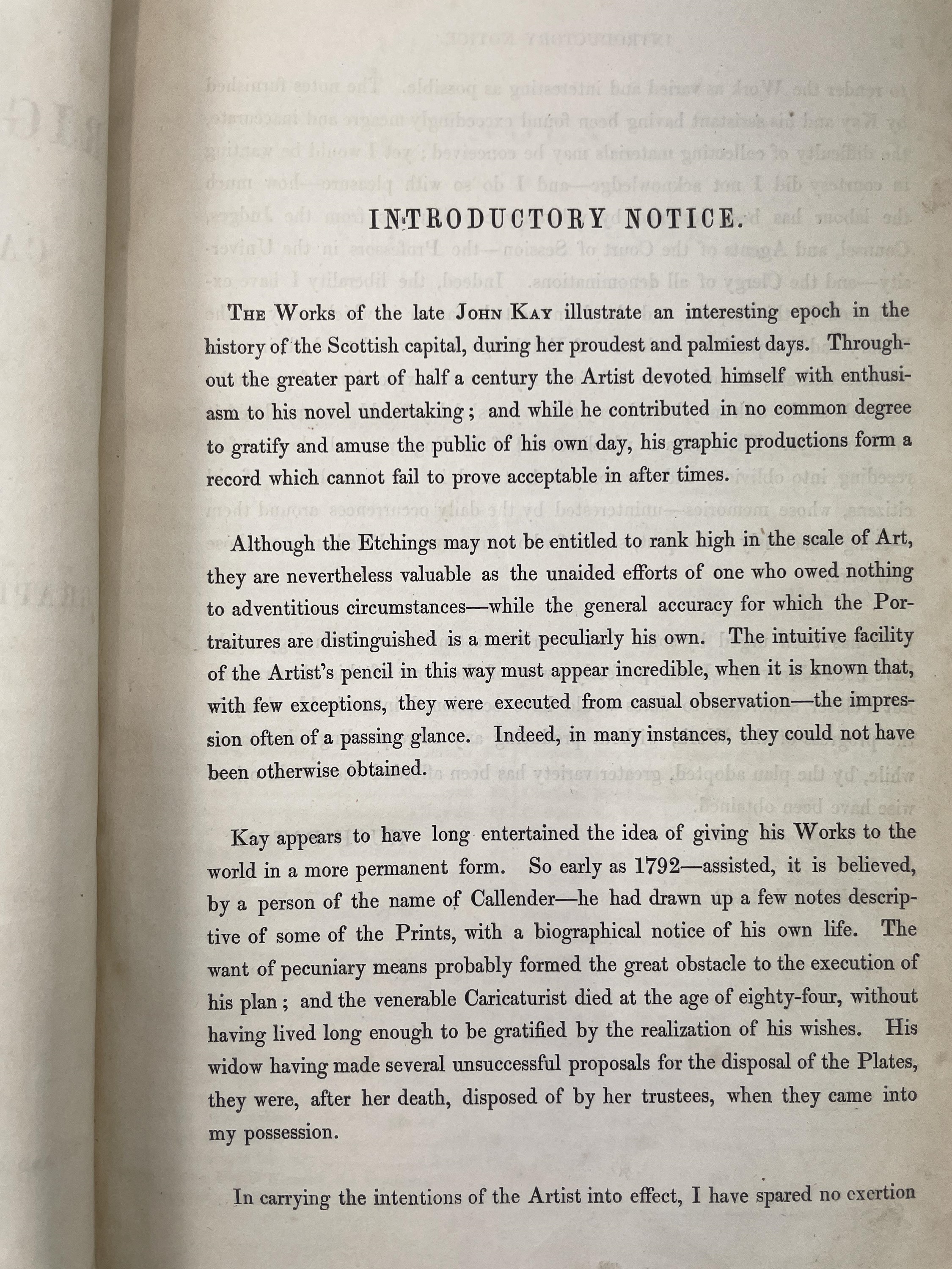 Lot 136 - JOHN KAY. 'A Series of Original Portraits