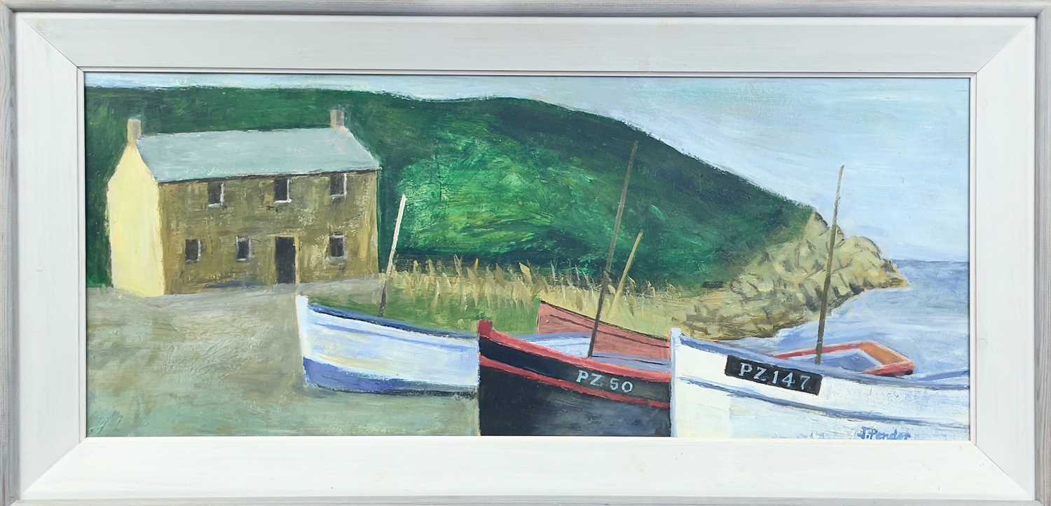 Lot 103 - Jack PENDER (1918-1998) Cove Boats Oil on
