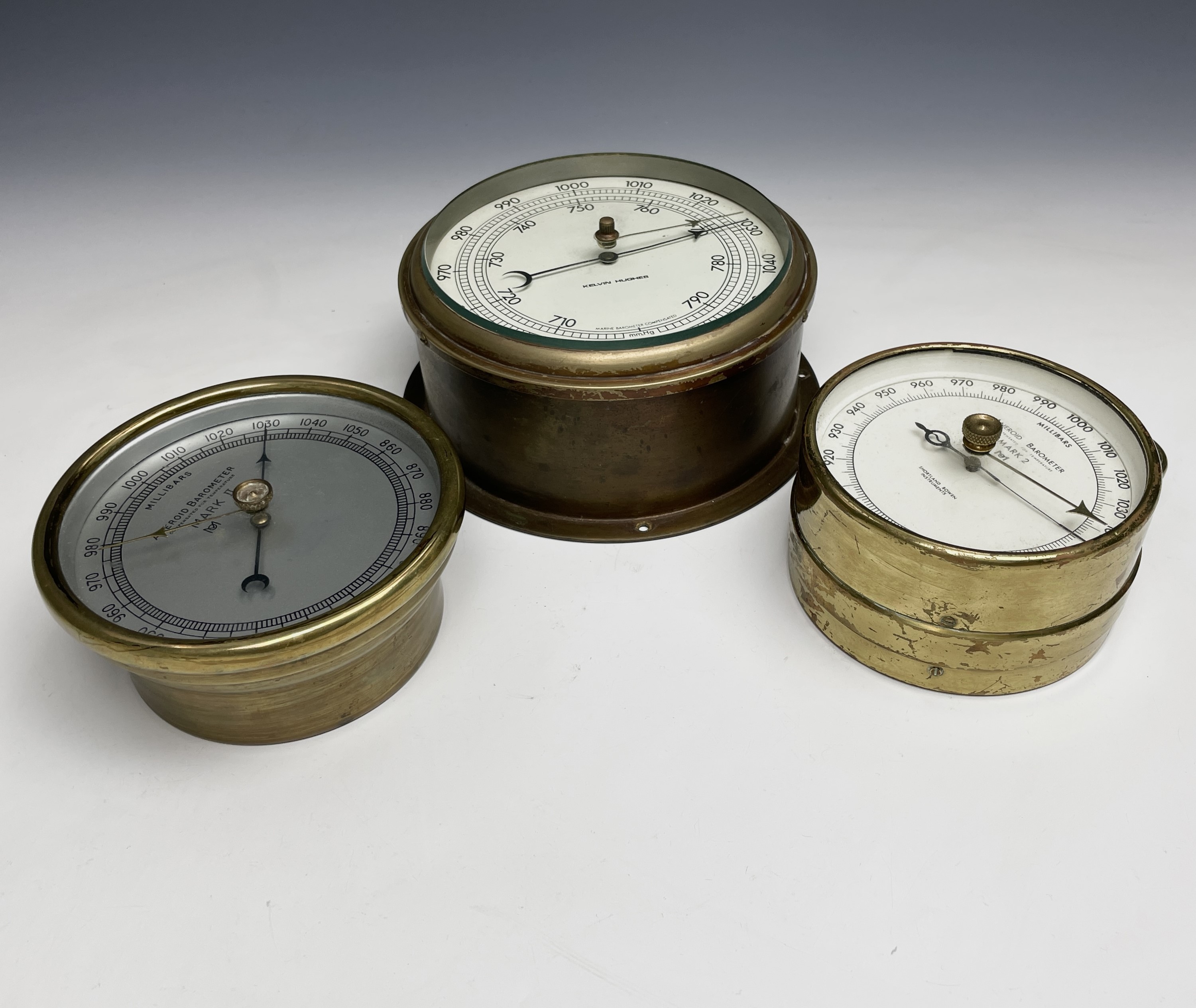 Lot 2928 - A Shortland Bowen brass cased aneroid
