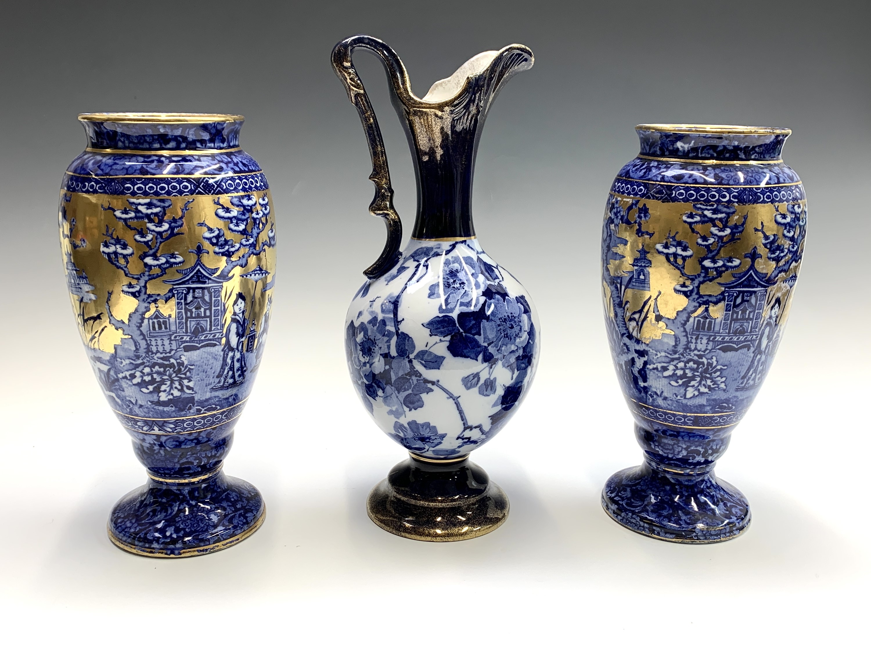 Lot 870 - A pair of c.1920s J. Kent Ye Olde Foley Ware