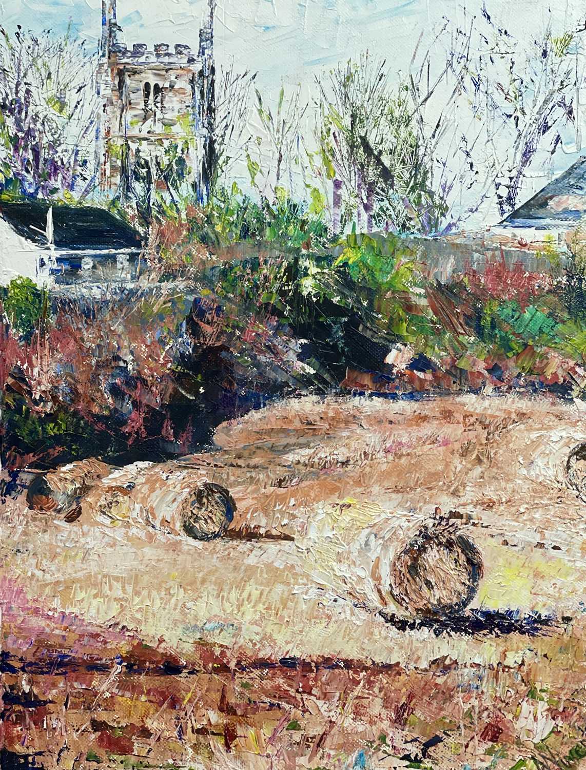 Lot 198 - Judith VINCENT (XX-XXI) Hay bales in front