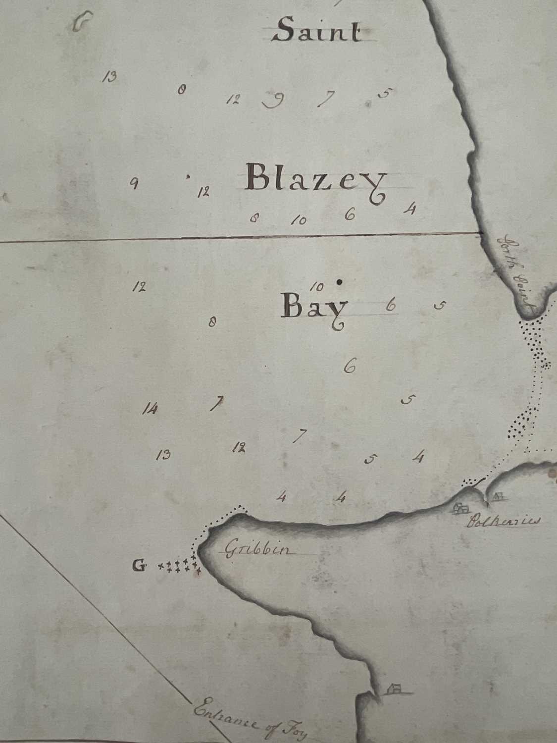 Lot 220 - MAPS. A circa late 1700 hand-drawn sea chart