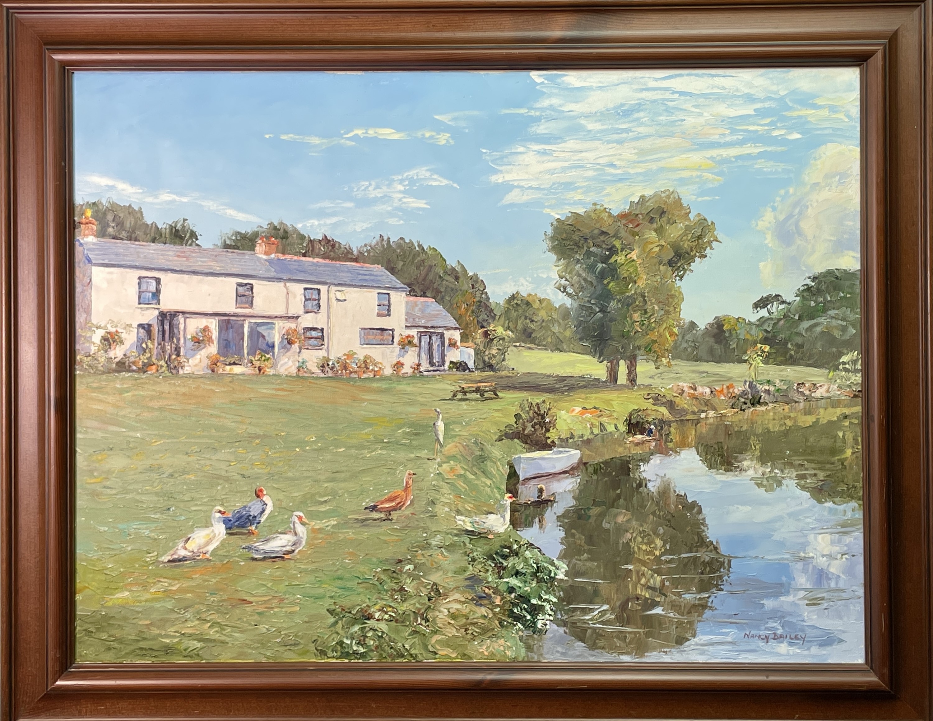 Lot 308 - Nancy BAILEY (1913-2012) Sunny Corner Oil on