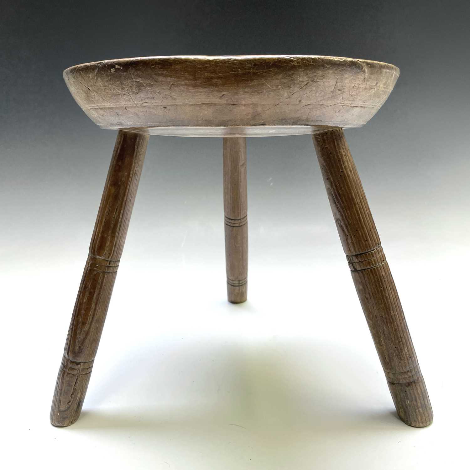 Lot 172 - A 19th century sycamore and ash milking