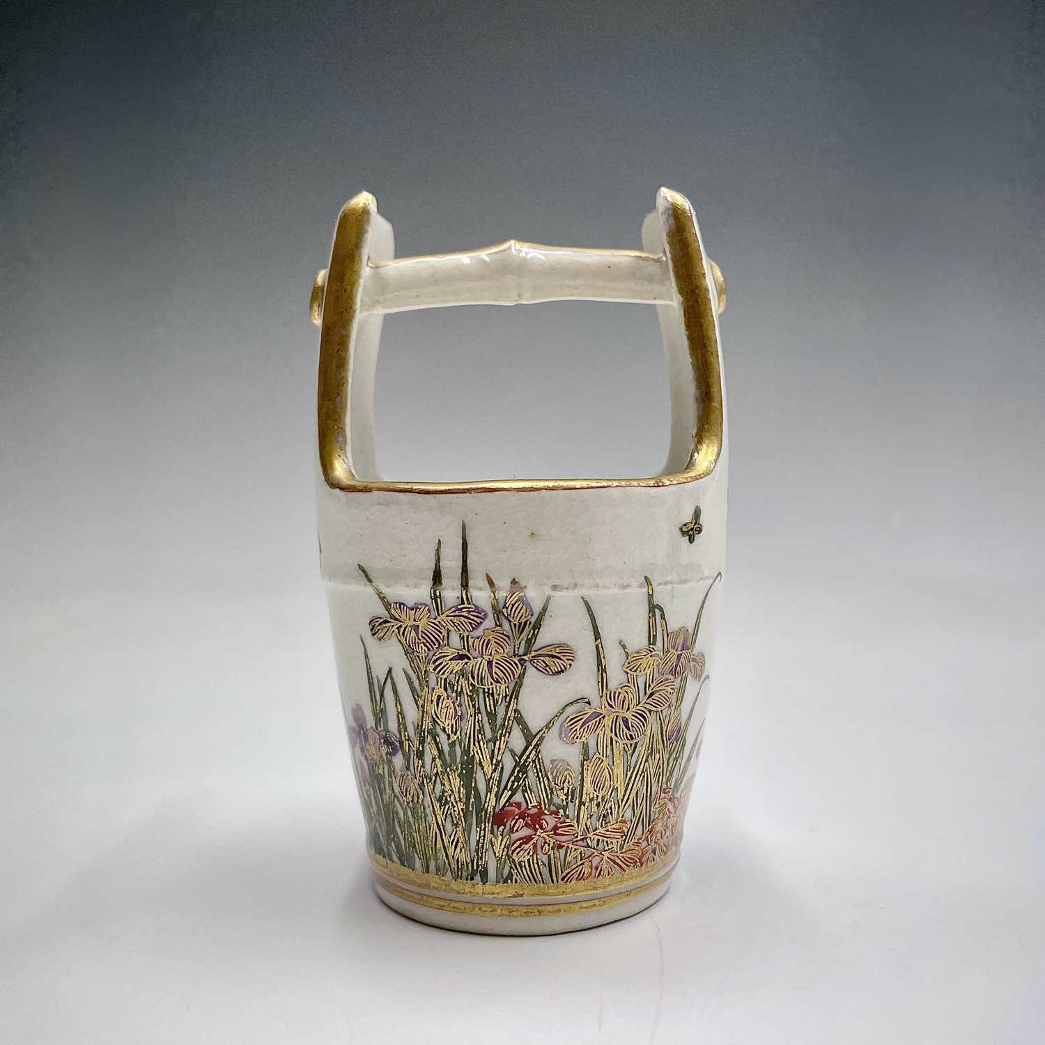 Lot 100 - A Japanese Satsuma miniature pail, circa