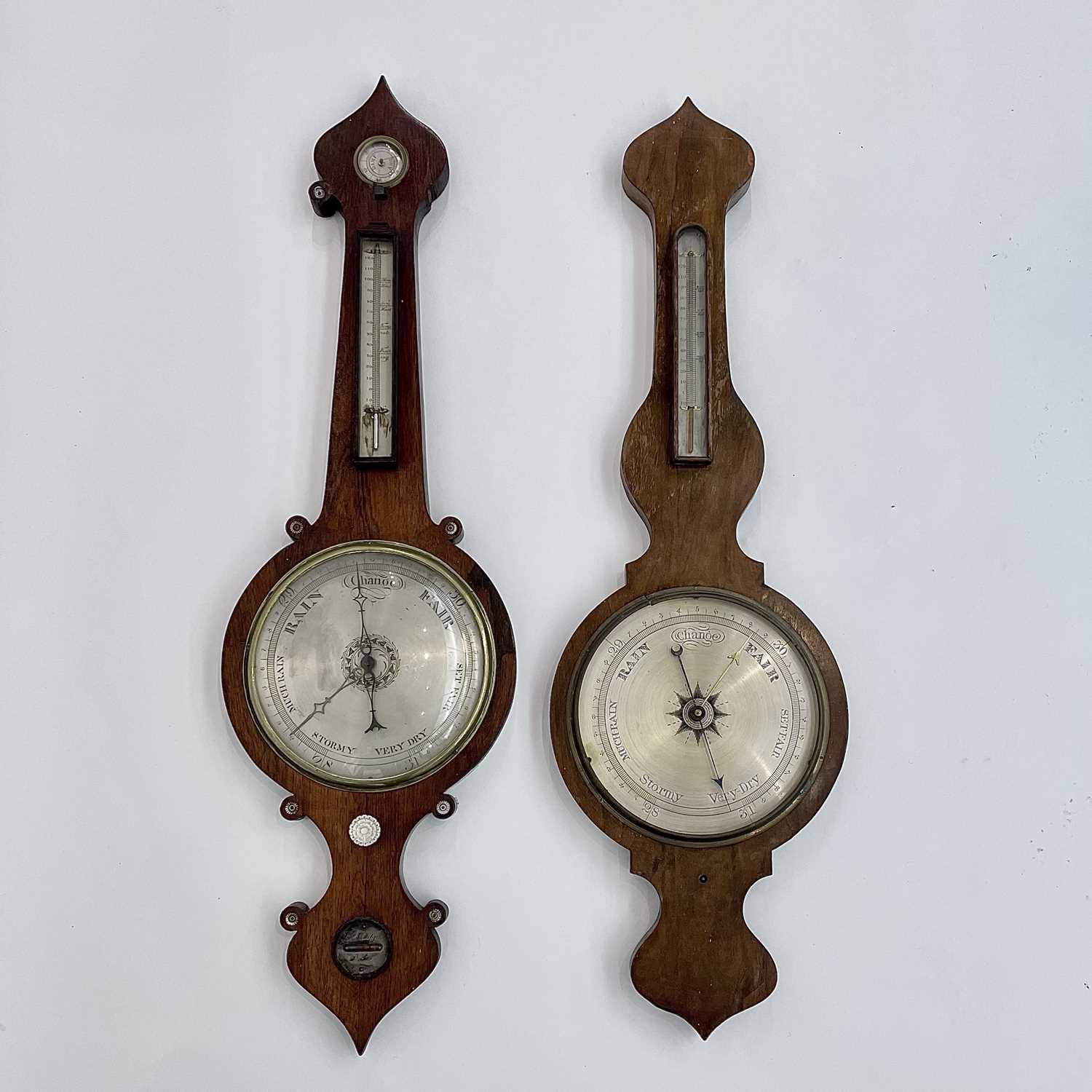 Lot 2912 - A Victorian rosewood onion top barometer,