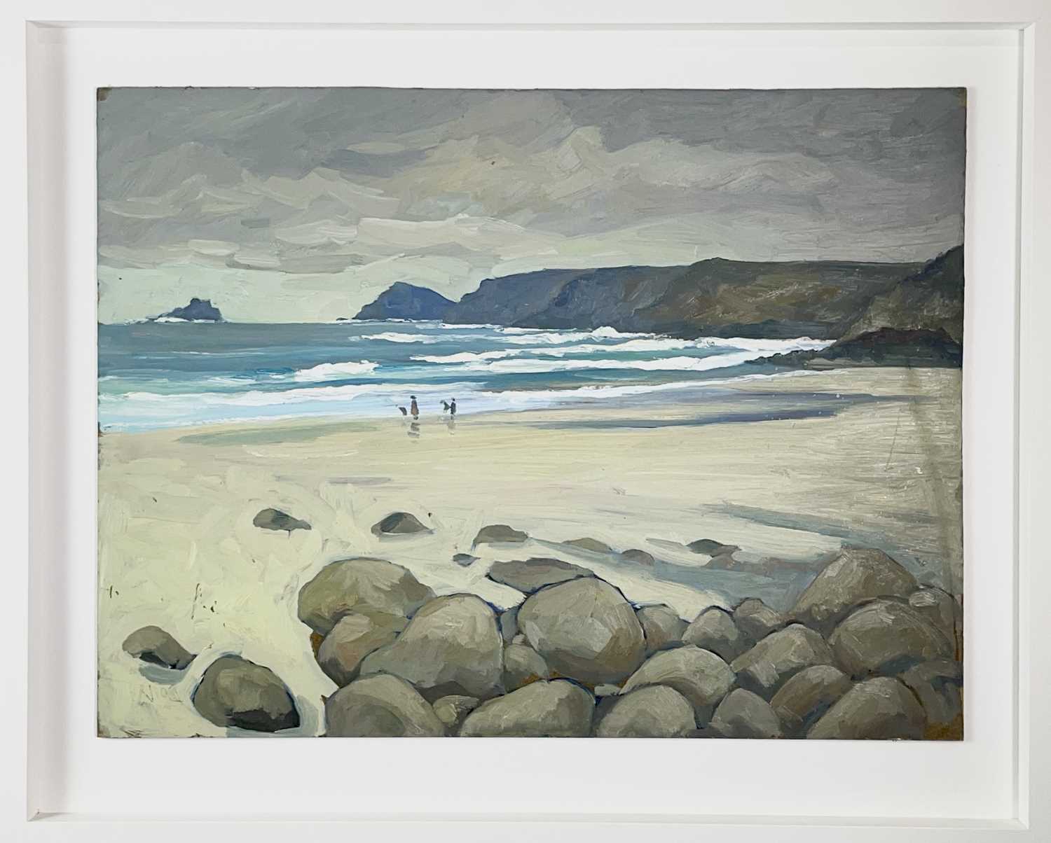 Lot 17 - Bob VIGG (1932-2001) Low Tide Sennen Oil on