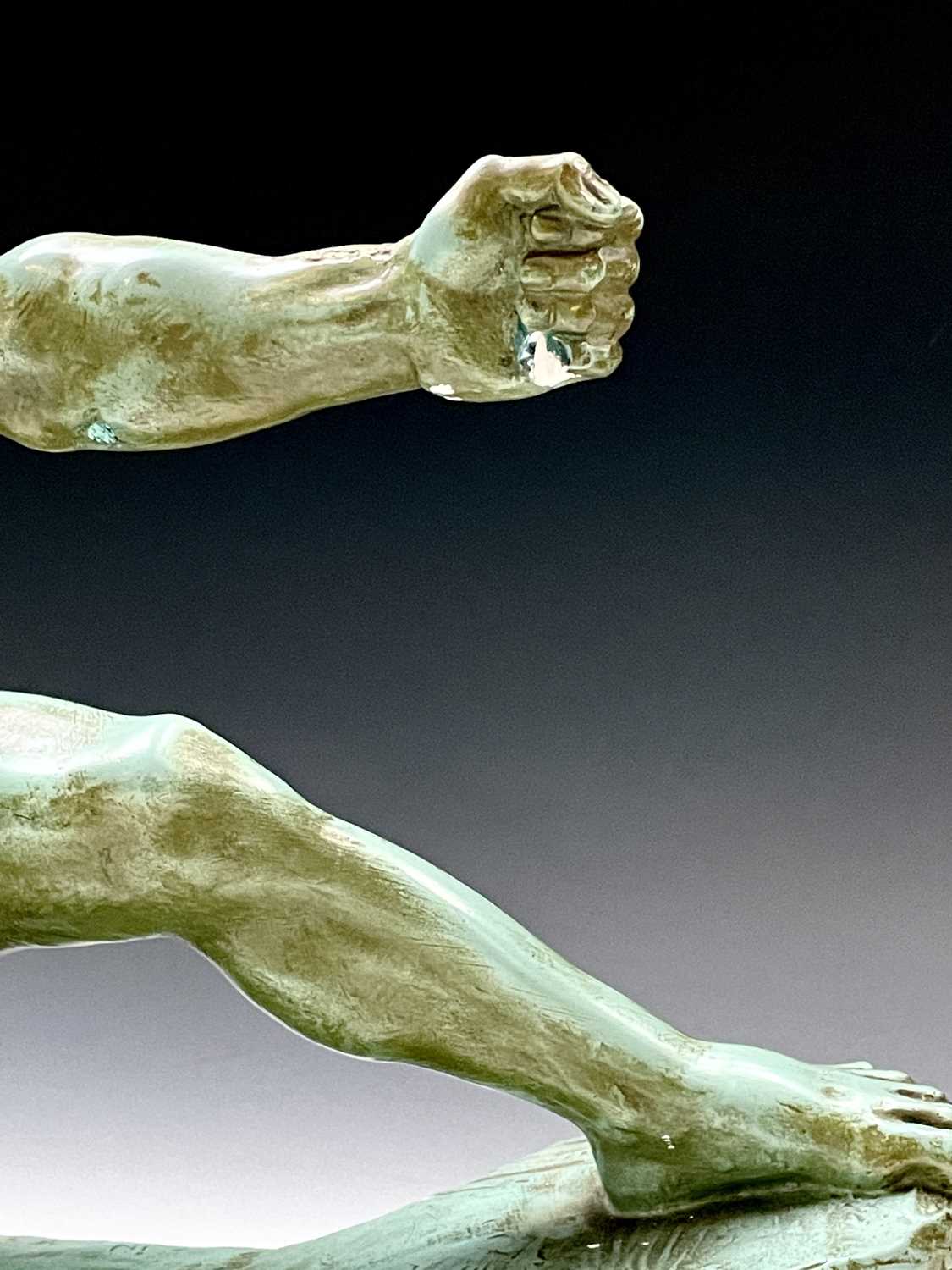 Lot 73 - An Art Deco plaster sculpture of a male