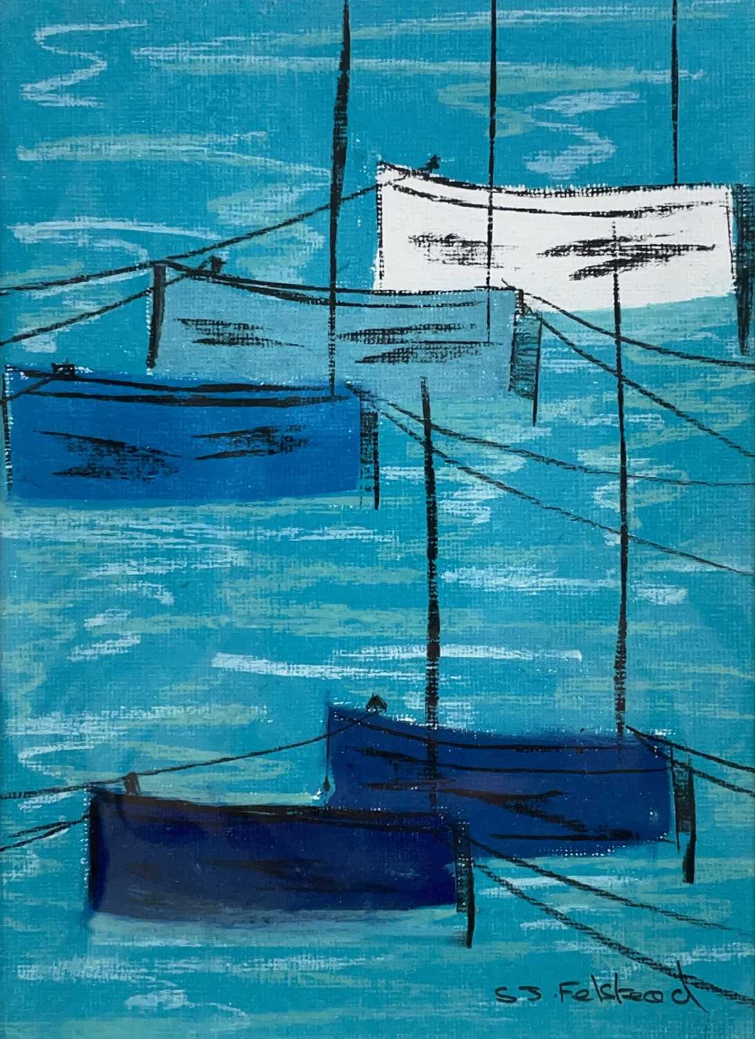 Lot 342 - STEPHEN FELSTEAD St Ives Blues Soft pastel
