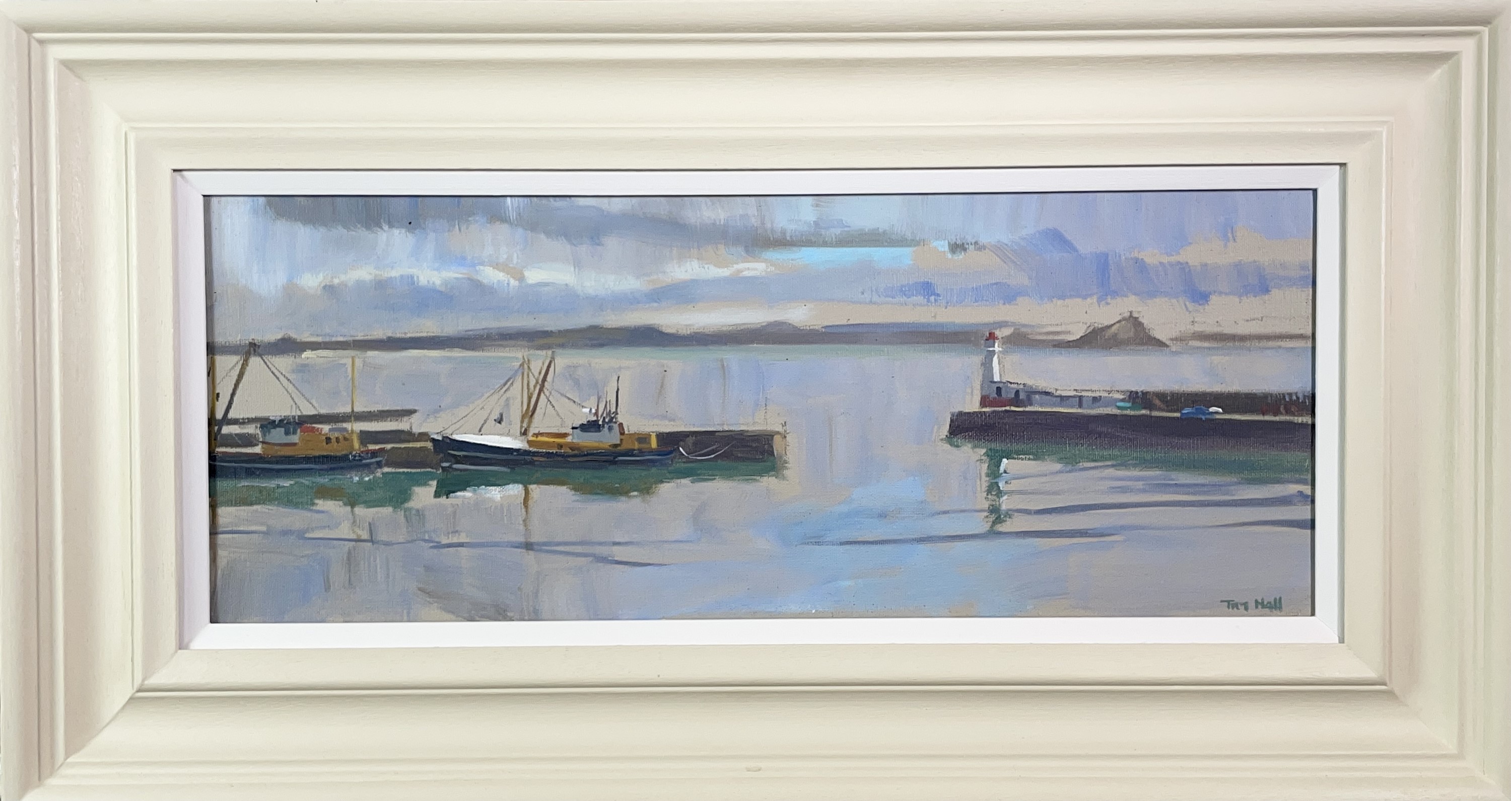 Lot 284 - Tim HALL (1964) Newlyn Oil on canvas Signed