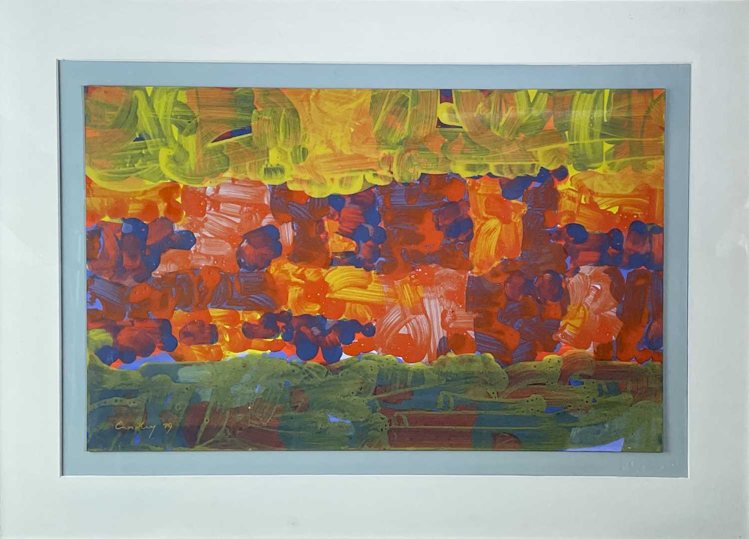Lot 320 - Bob CROSSLEY (1912-2010) Red Isthmus Acrylic