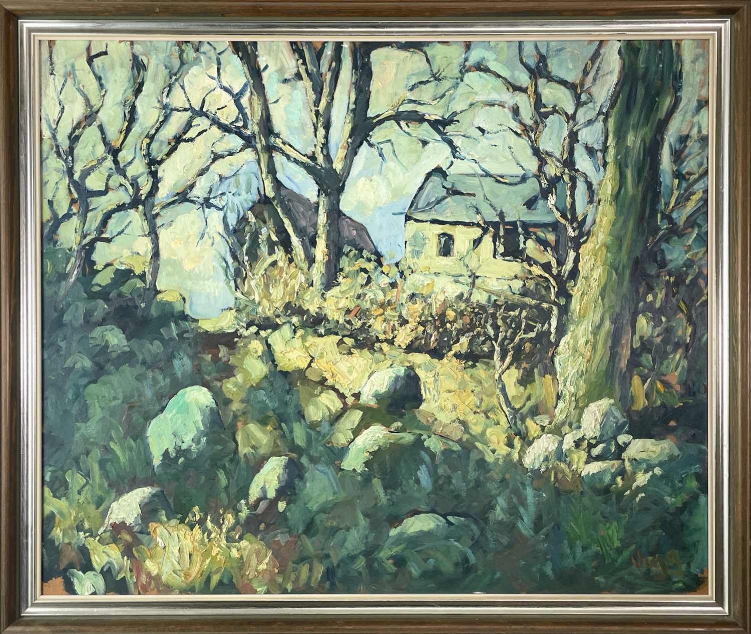 Lot 121 - Bob VIGG (1932-2001) Alf's Barn, Zennor Oil